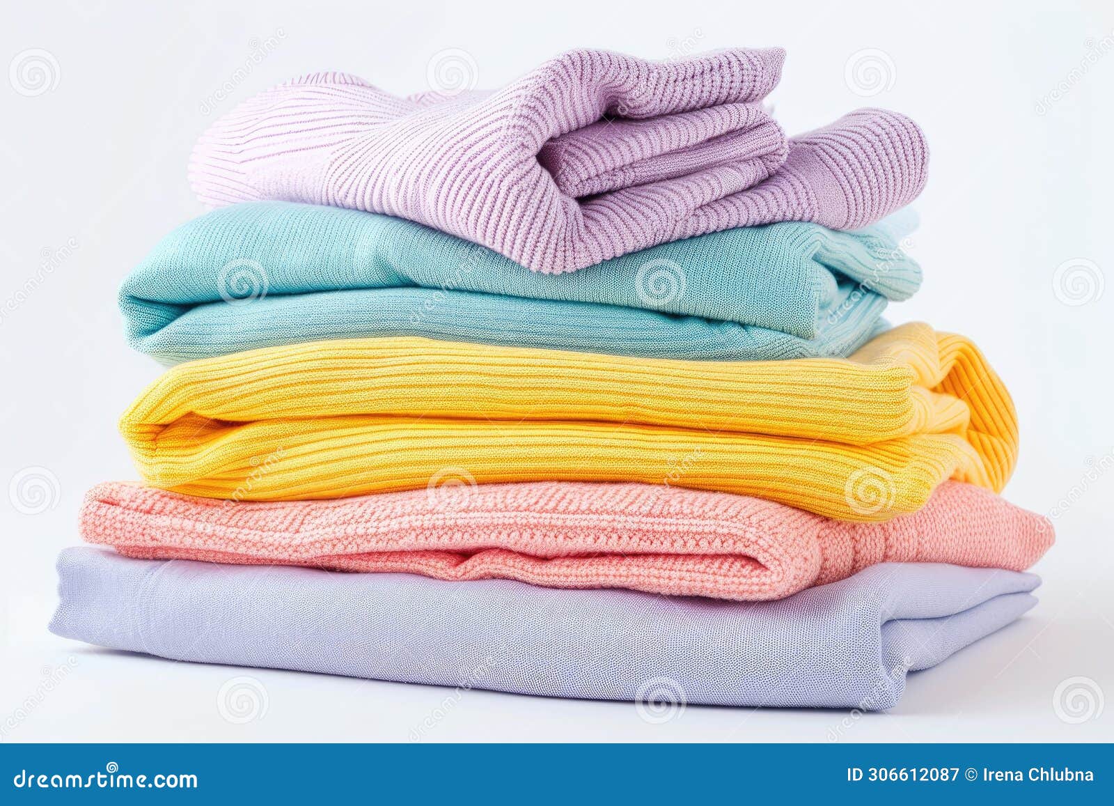 Stack of Clean Clothes on White Background Stock Illustration ...