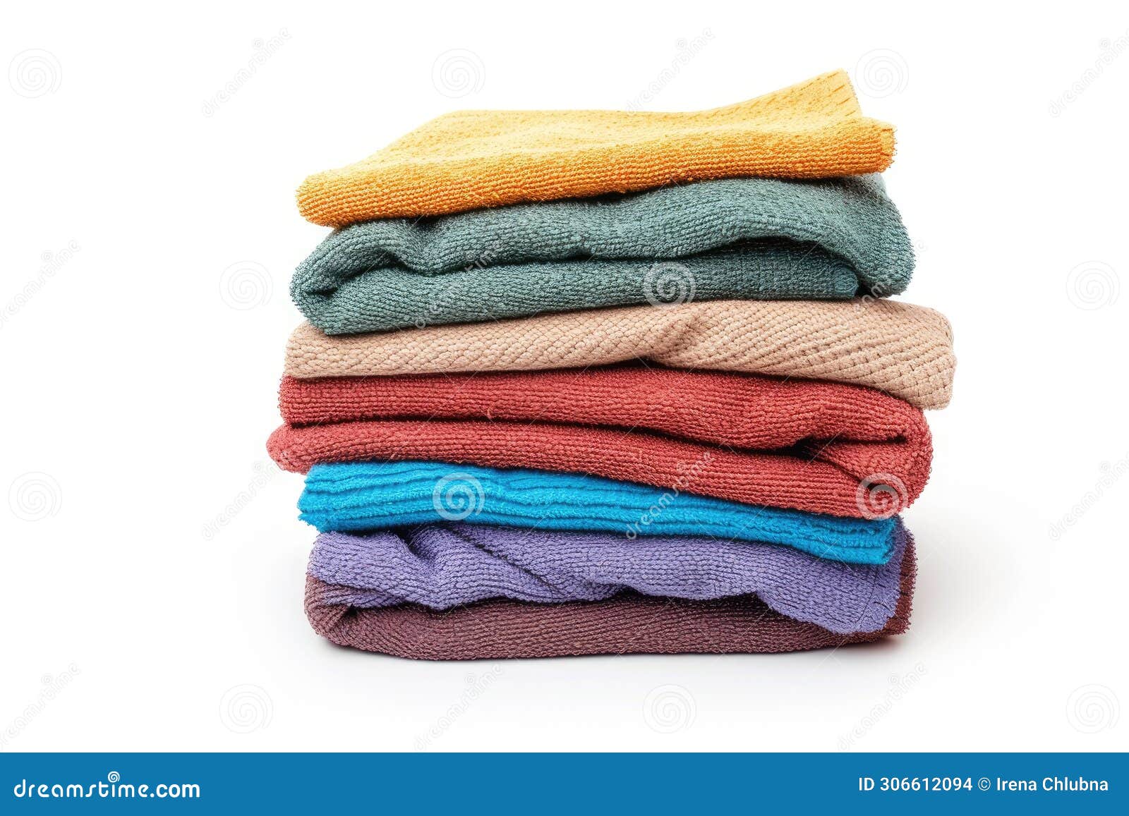 Stack of Clean Clothes on White Background Stock Illustration ...