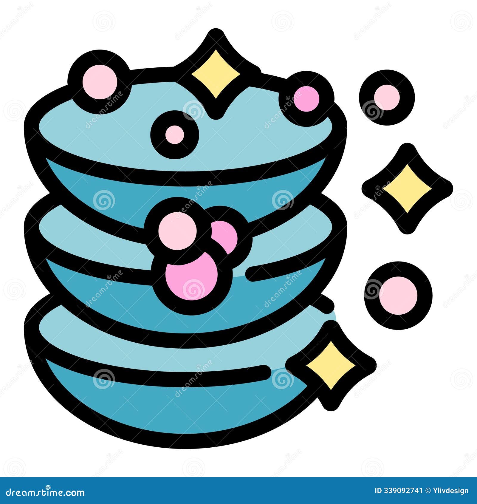 Stack of Clean Dishes Sparkling and Gleaming Icon Stock Vector ...