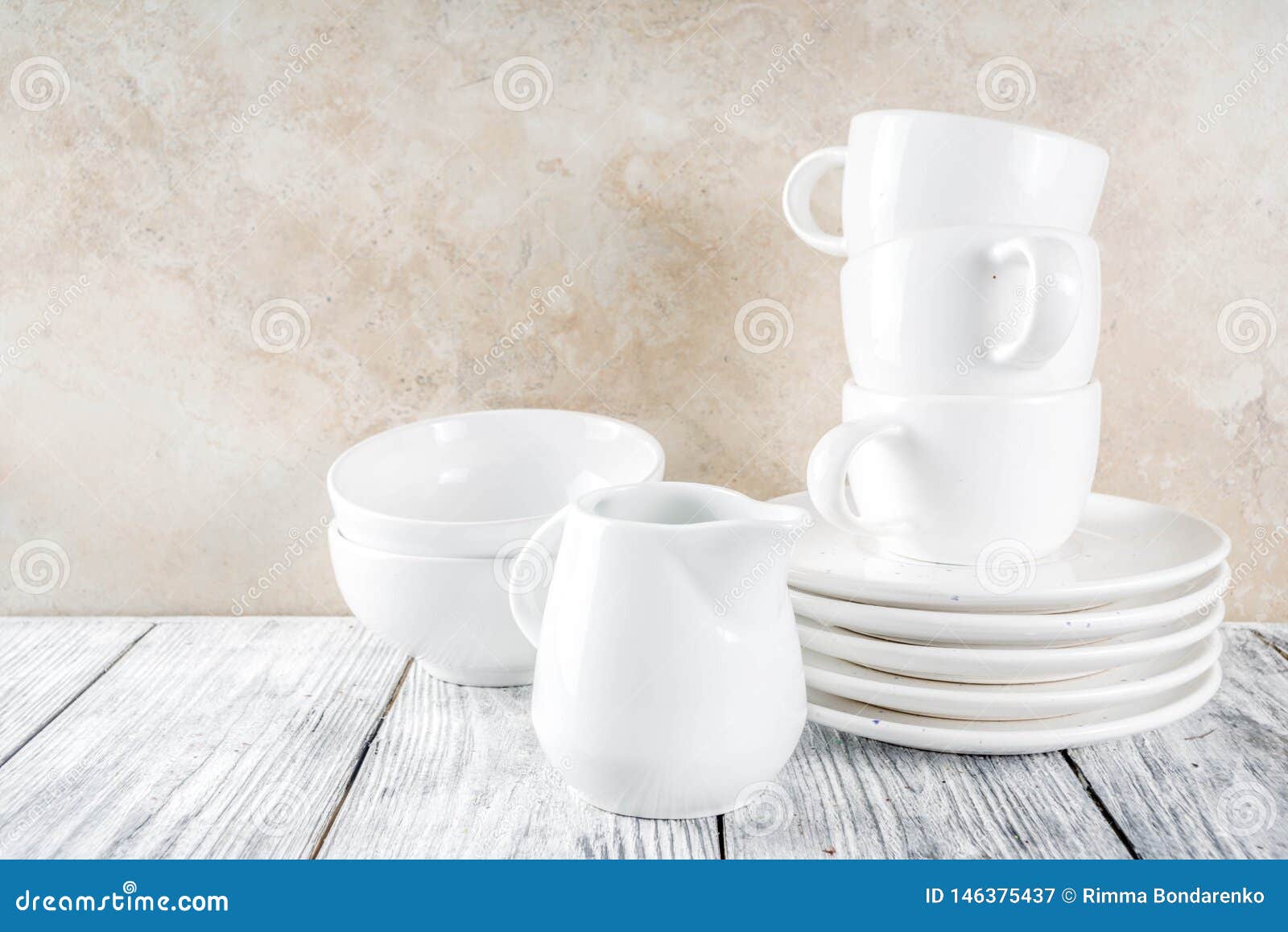 Stack Clean Empty Kitchen Utensils Stock Image - Image of bowl, plate ...