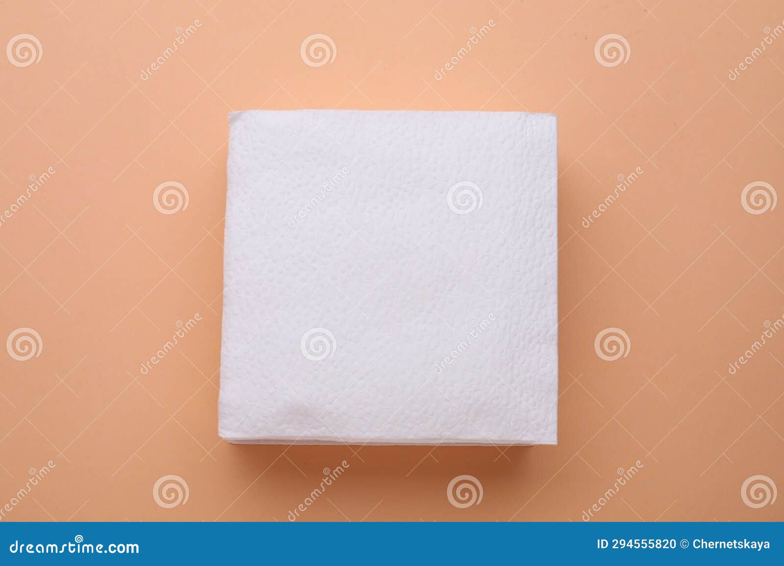 Stack of Clean Paper Tissues on Beige Background, Top View Stock Photo ...