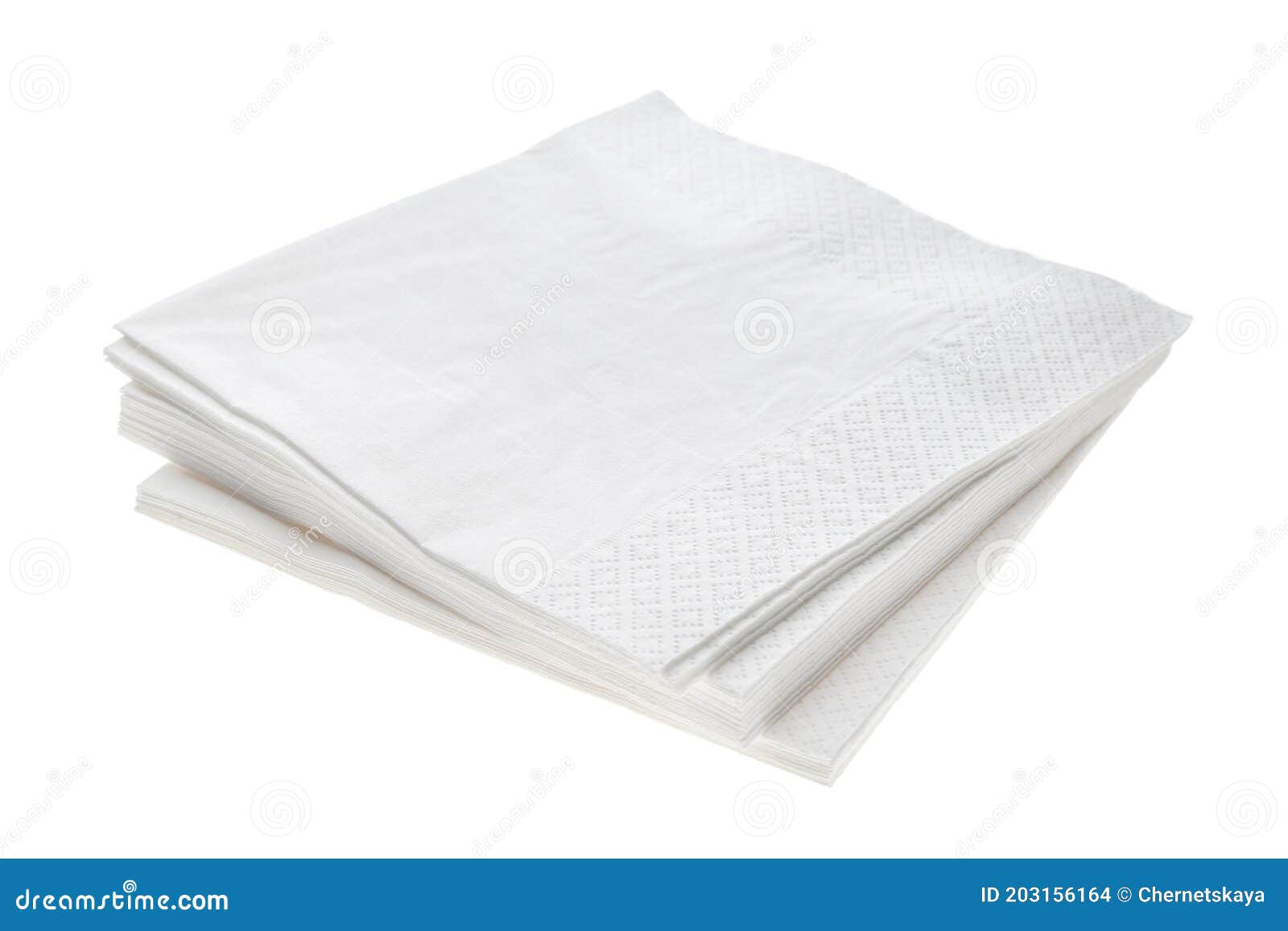 Stack of Clean Paper Tissues on White Background Stock Photo - Image of ...