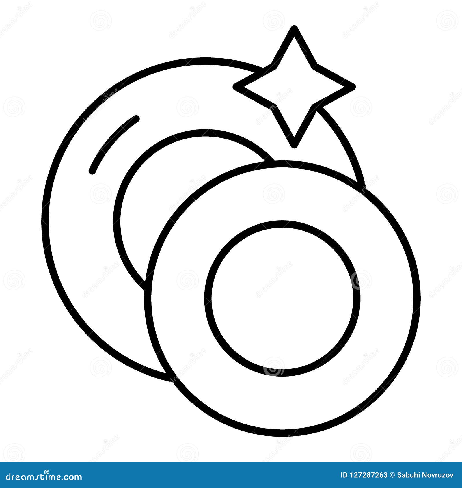 Stack of Clean Plates Thin Line Icon. Pile of Plates Vector ...
