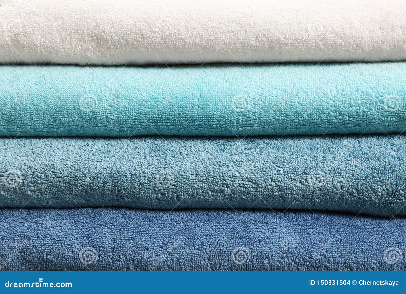 Stack of Clean Towels As Background Stock Photo - Image of closeup ...