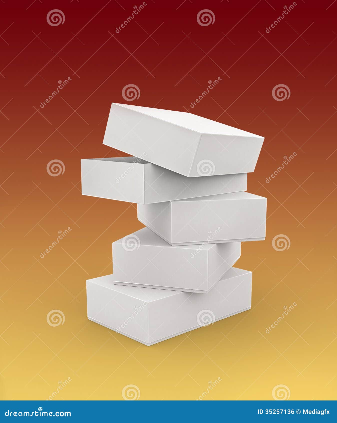 Stack Of Clean White Carton Boxes Stock Photography | CartoonDealer.com ...