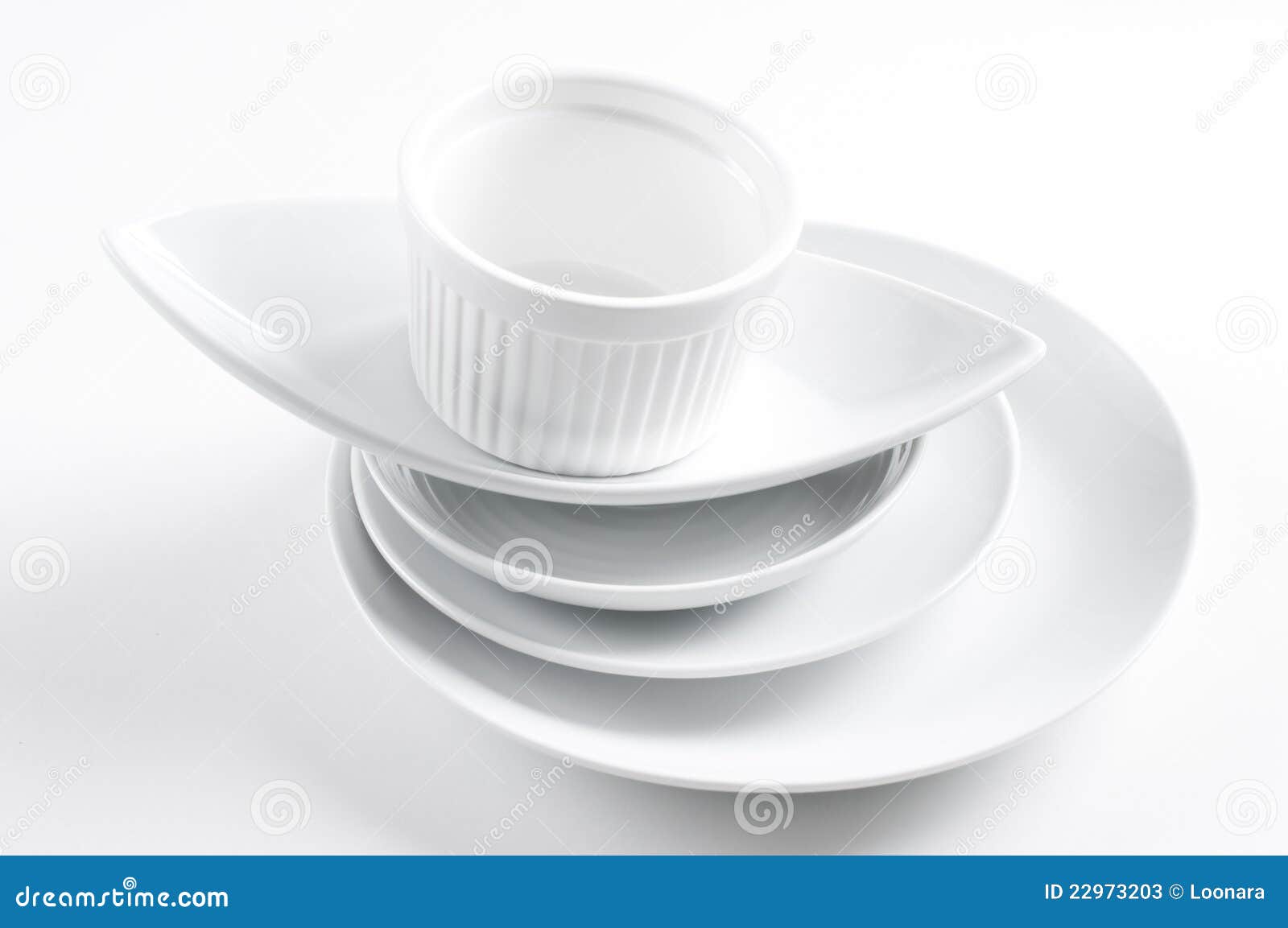 Stack of Clean White Dishes Stock Image - Image of bowls, dishes: 22973203