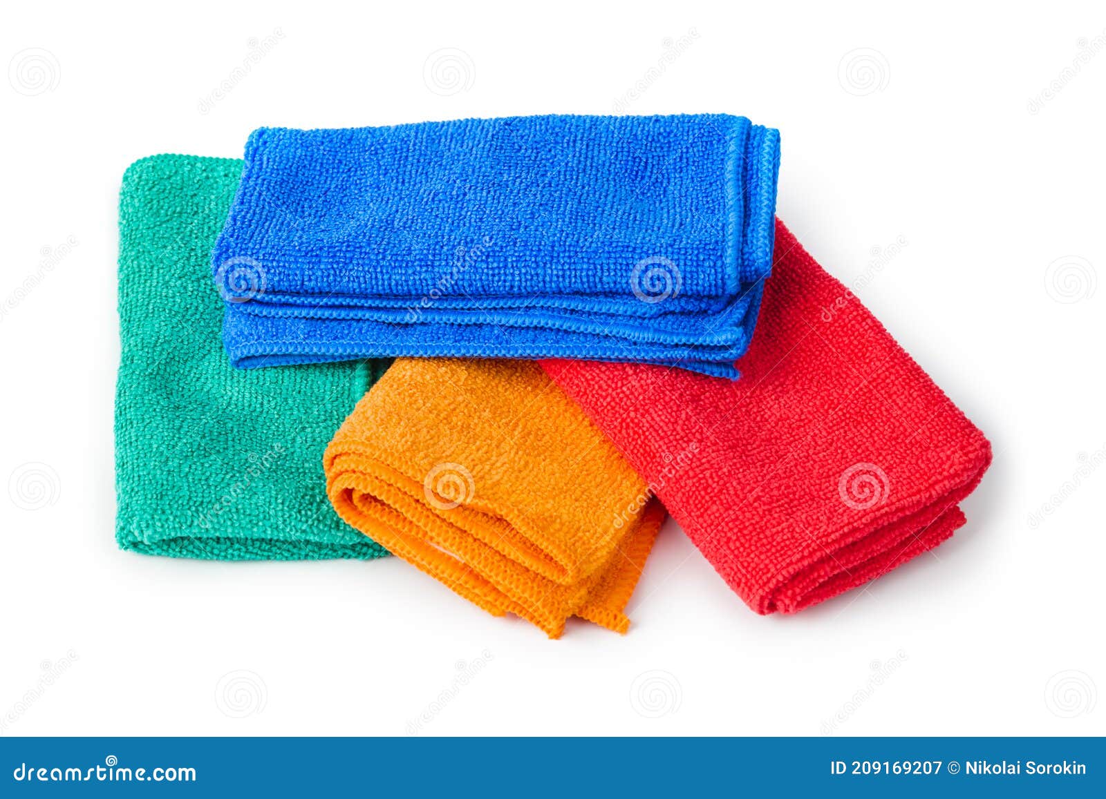 Stack of Cleaning Rags or Towels Stock Image - Image of home, cloth ...