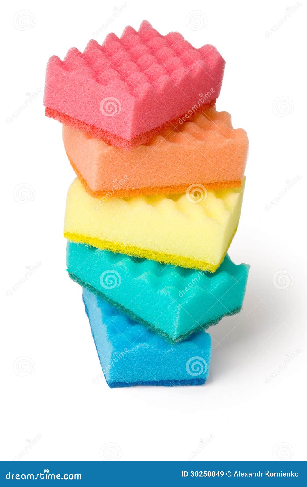 Stack of cleaning sponges stock image. Image of isolated - 30250049