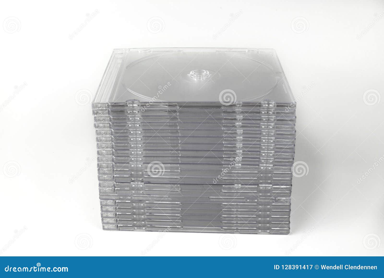 A Stack Of Clear, Slim CD Or DVD Disc Cases Stock Image - Image of ...