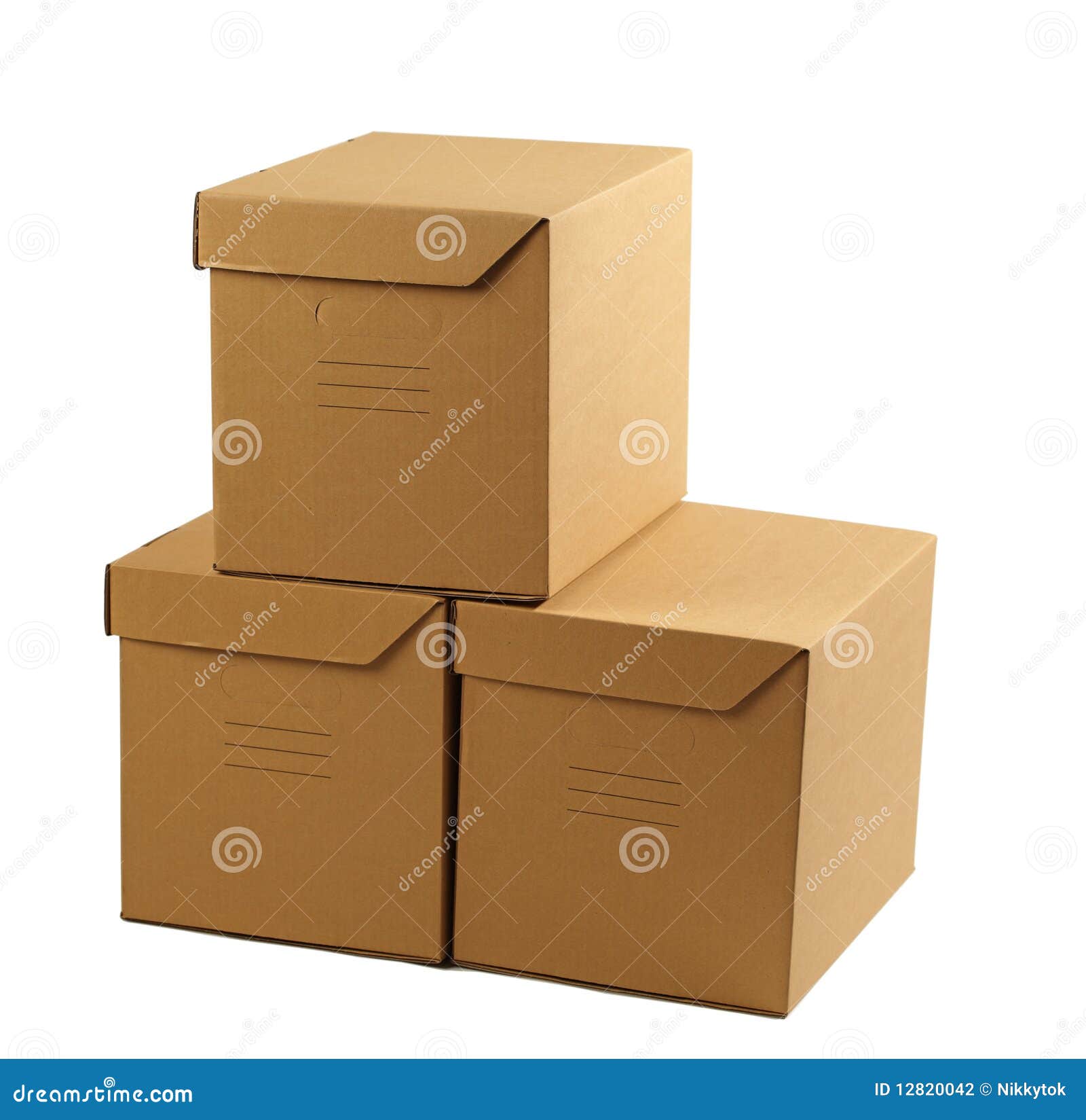 Stack of Closed Cardboard Boxes Stock Photo - Image of packaging ...
