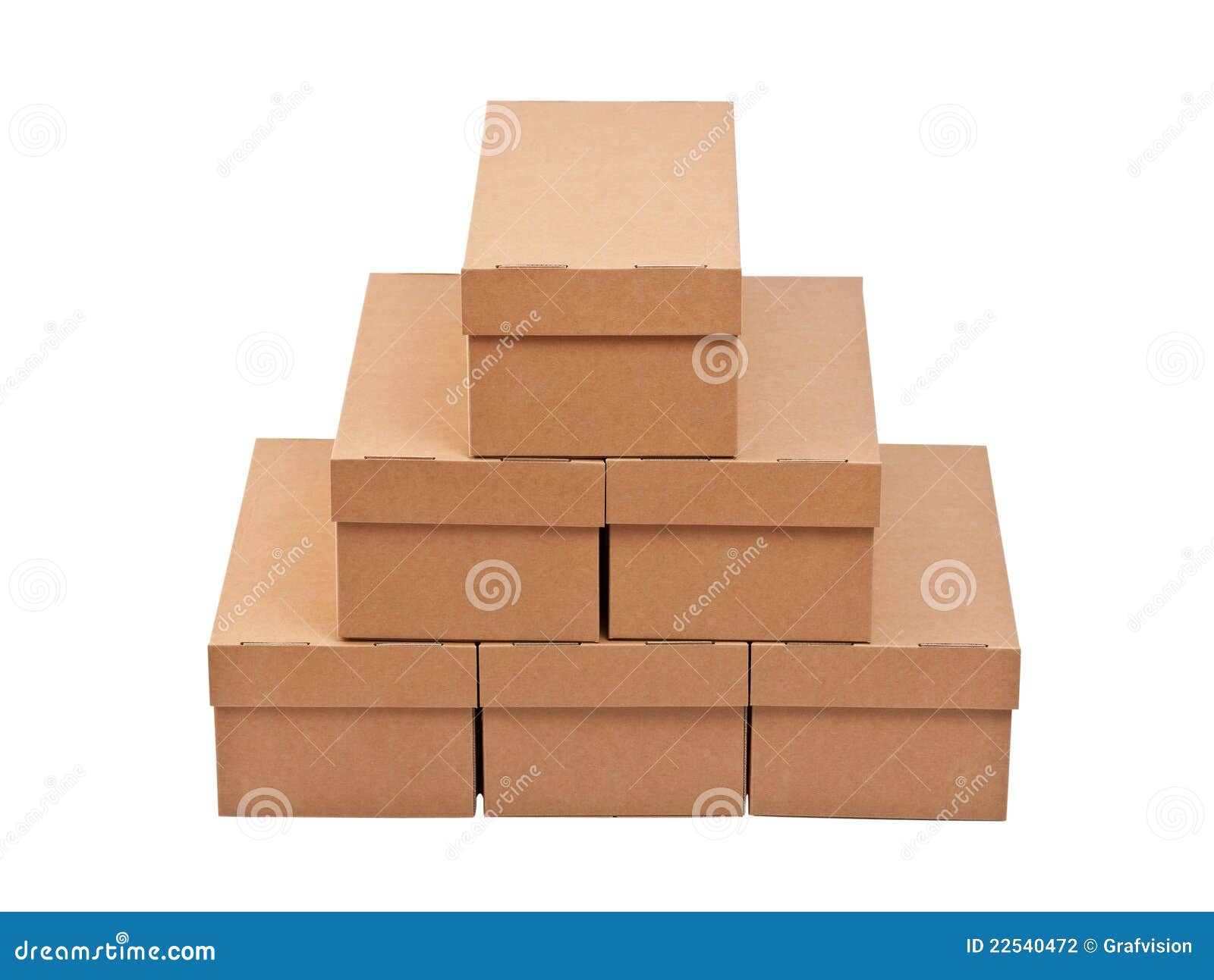 Stack of Closed Cardboard Boxes Stock Photo - Image of container ...