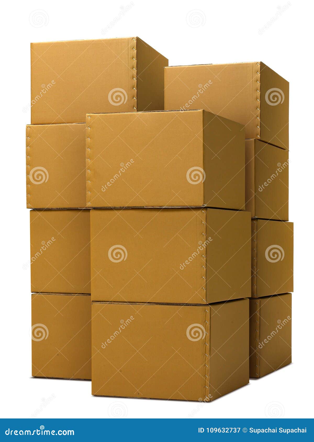 Stack of Closed Cardboard Boxes Isolated on White Background Stock ... Stack of Closed Cardboard Boxes Isolated on White Background Stock ...