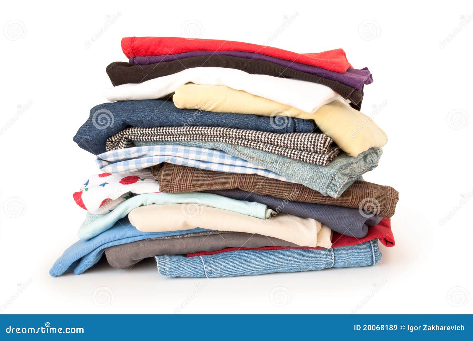 Stack of cloth stock image. Image of isolated, horizontal - 20068189