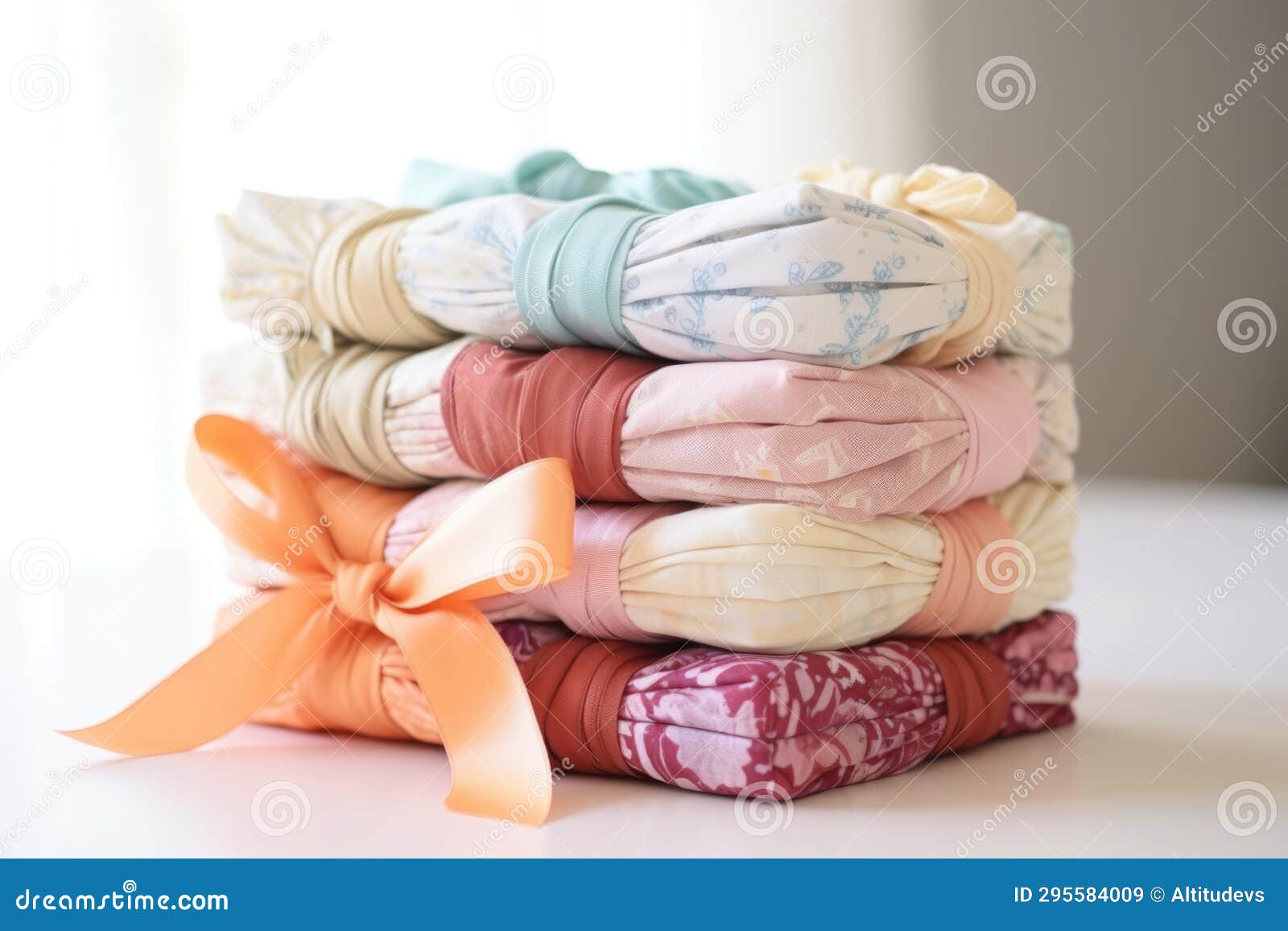 Stack Of Baby Diapers And The Open Diaper In Front. Absorbent Diaper ...