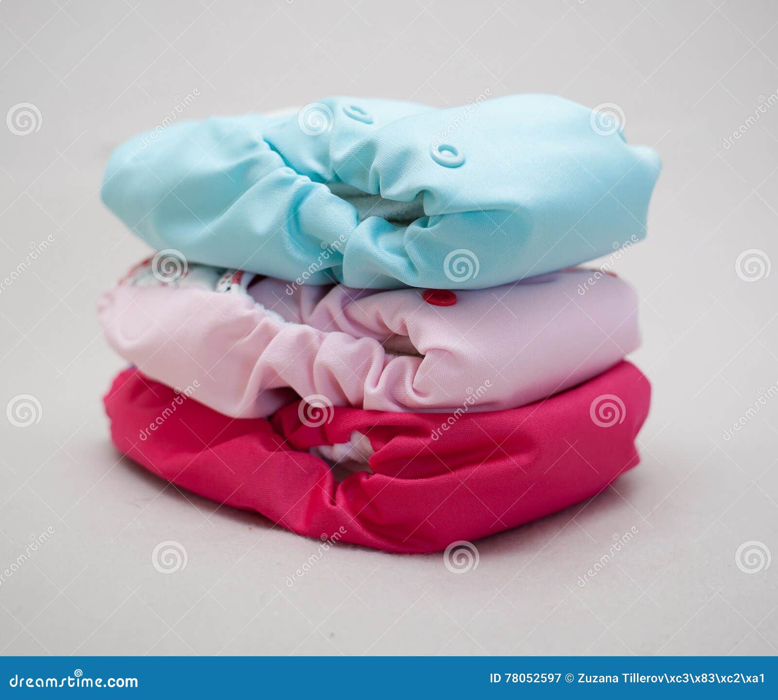 Stack of Cloth Diapers Different Colors Stock Image - Image of time ...