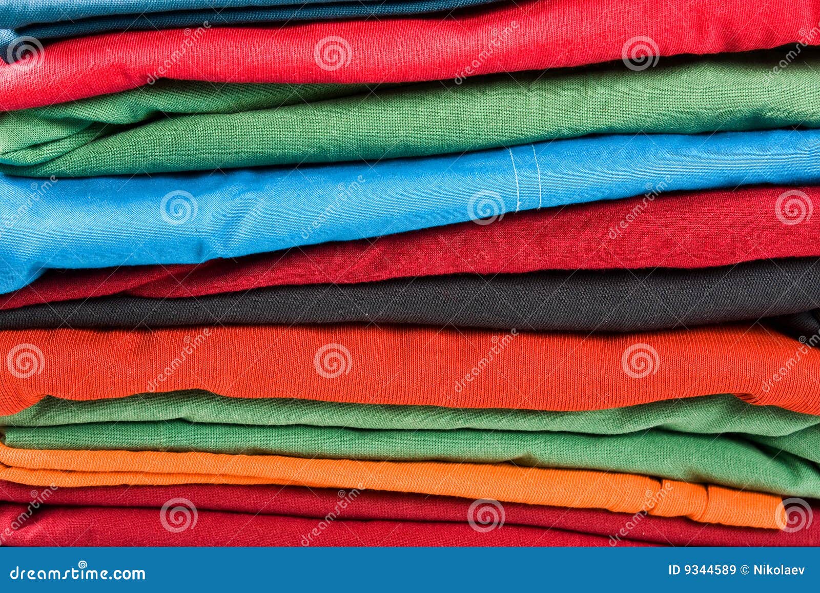 Stack of clothes stock image. Image of store, textile - 9344589