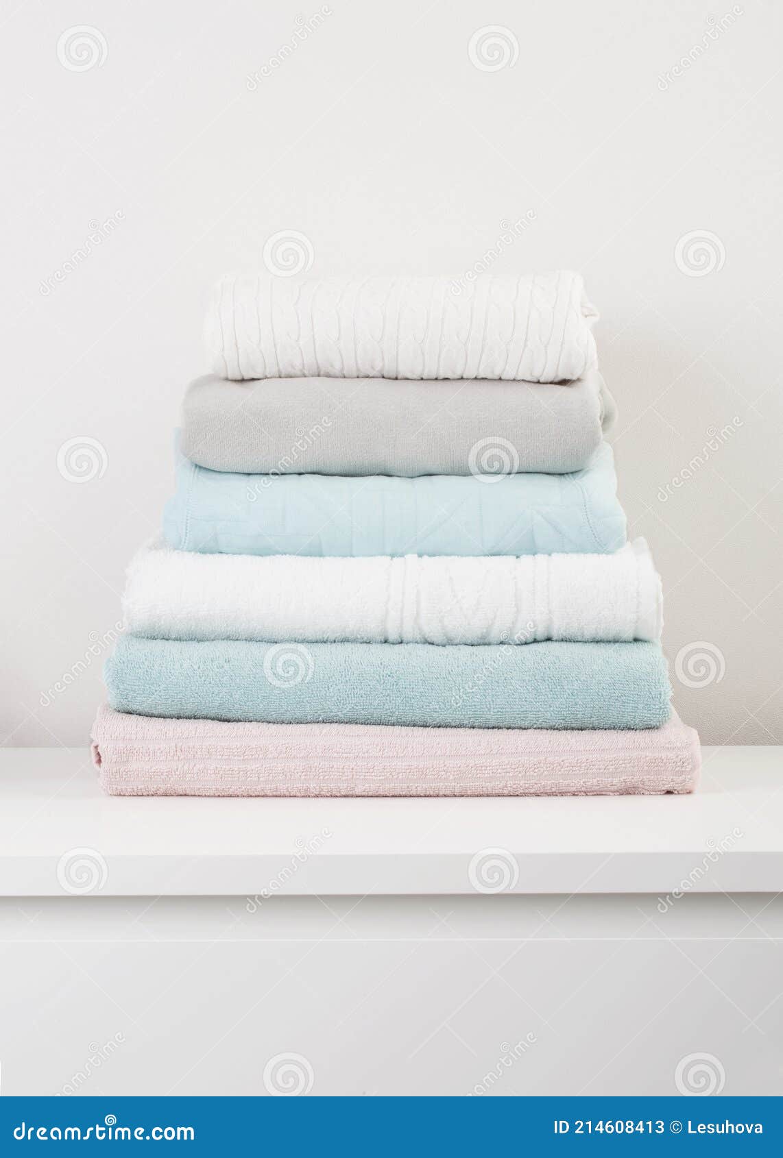 A stack of clothes stock image. Image of cotton, household - 214608413
