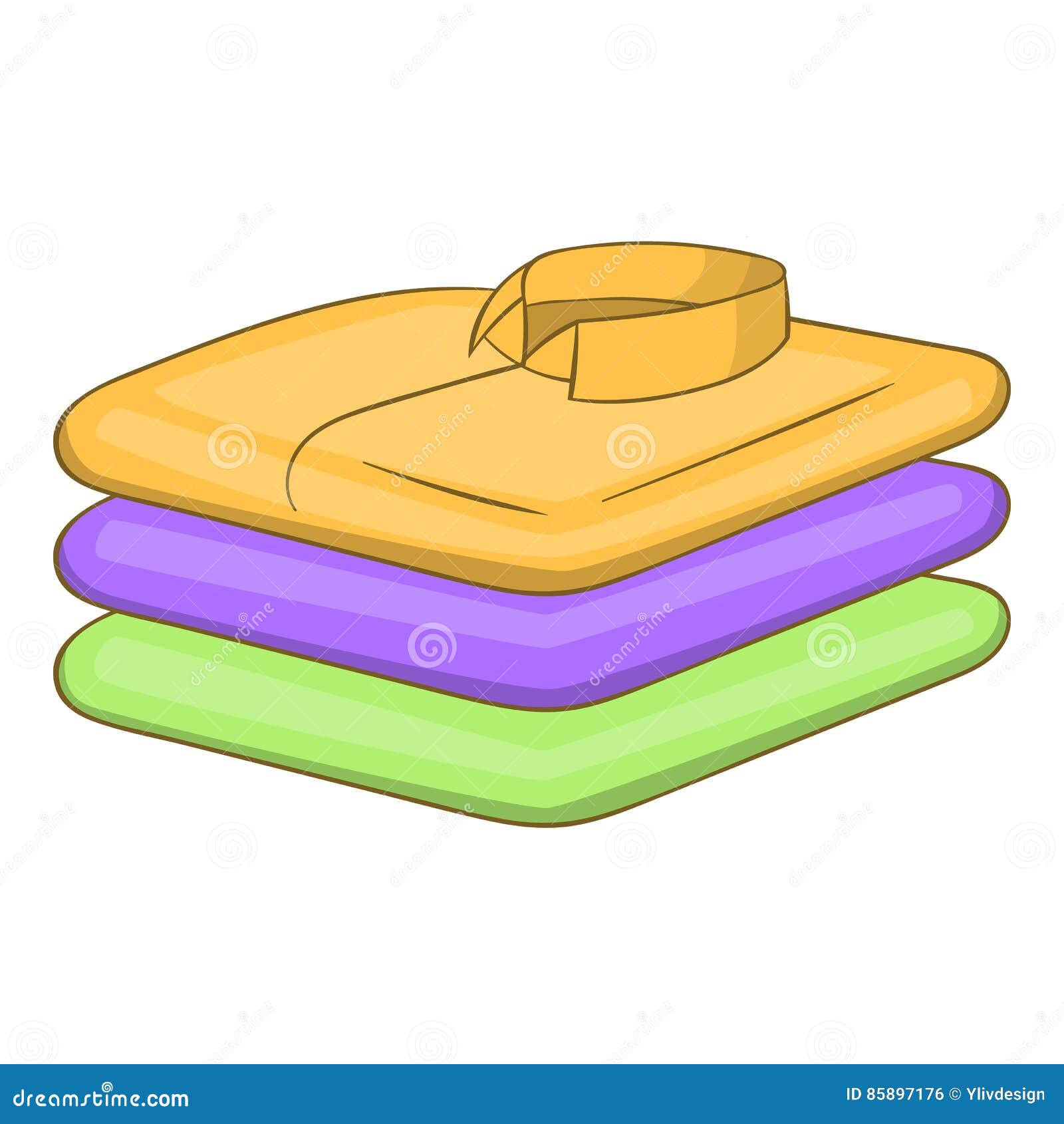 Stack of Clothes Icon, Cartoon Style Stock Vector - Illustration of ...