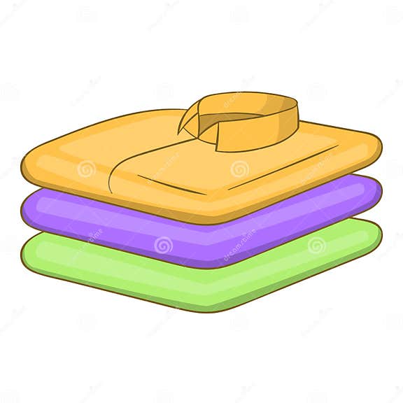 Stack of Clothes Icon, Cartoon Style Stock Vector - Illustration of ...