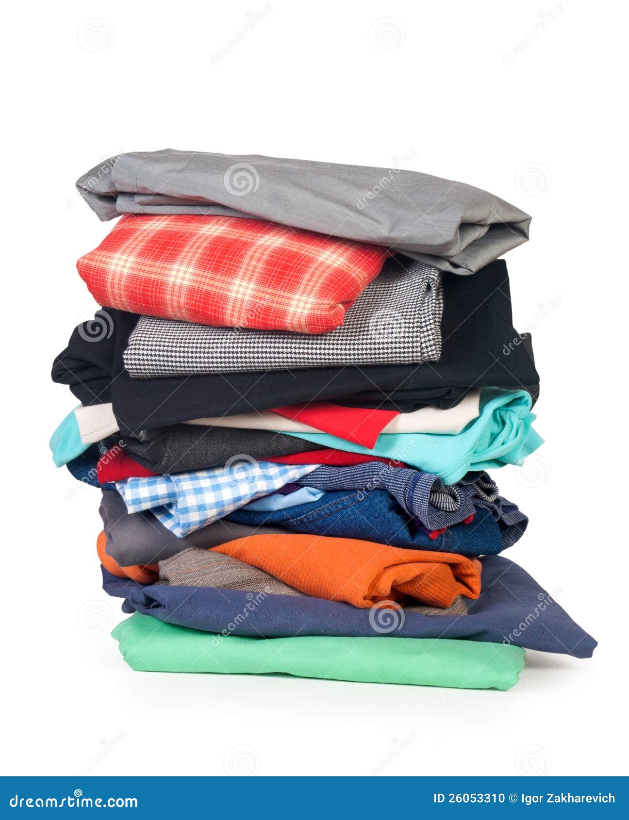 Stack of clothing stock photo. Image of outfit, housework - 26053310