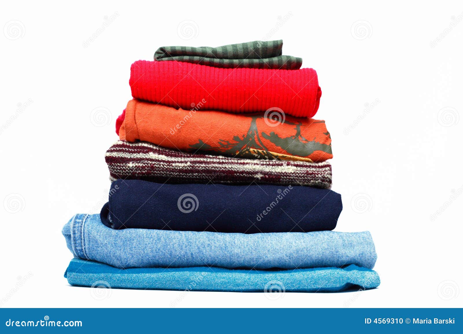 Stack of Clothing stock photo. Image of material, orange - 4569310
