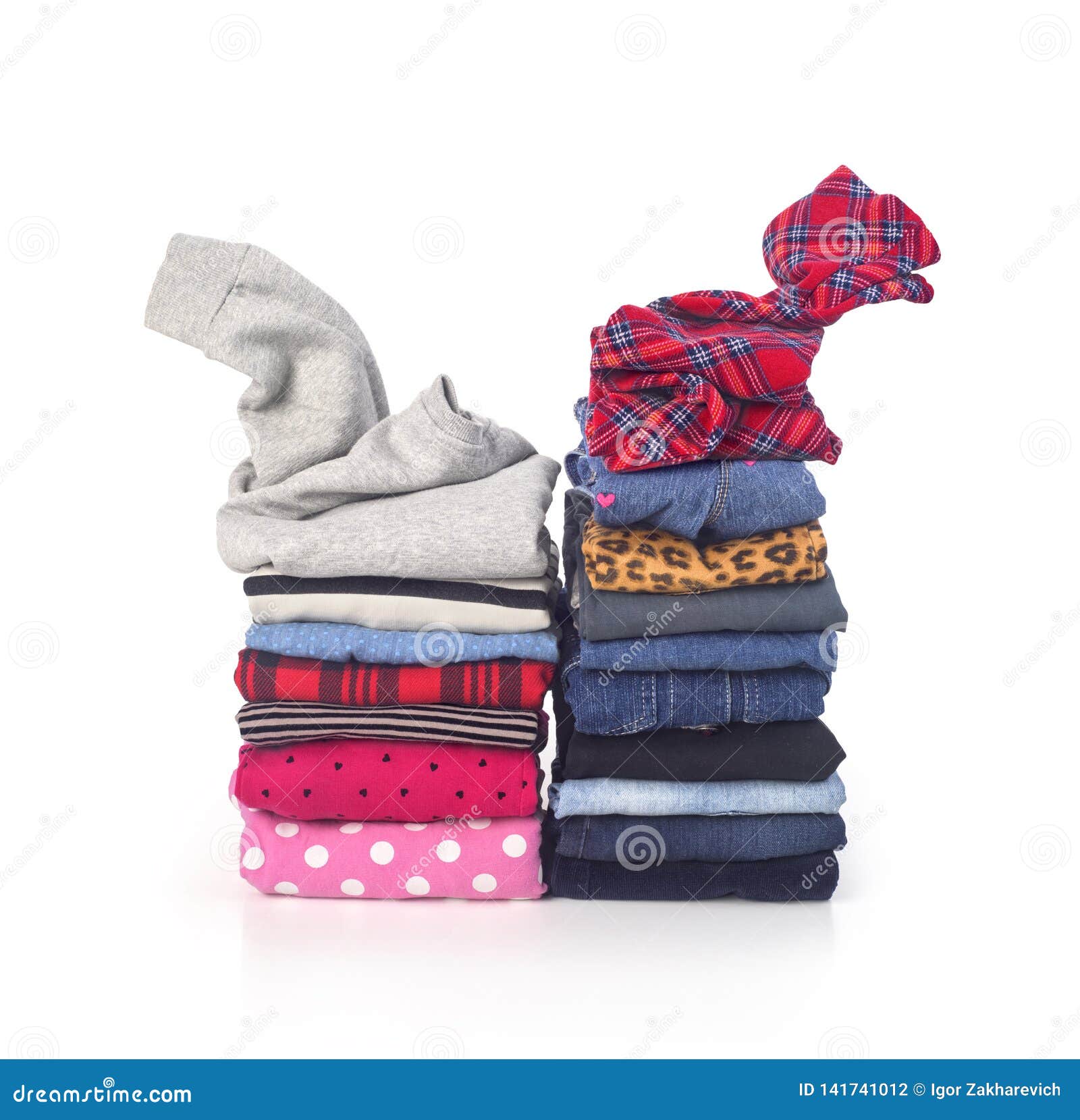 Stack of clothing stock photo. Image of stack, laundry - 141741012