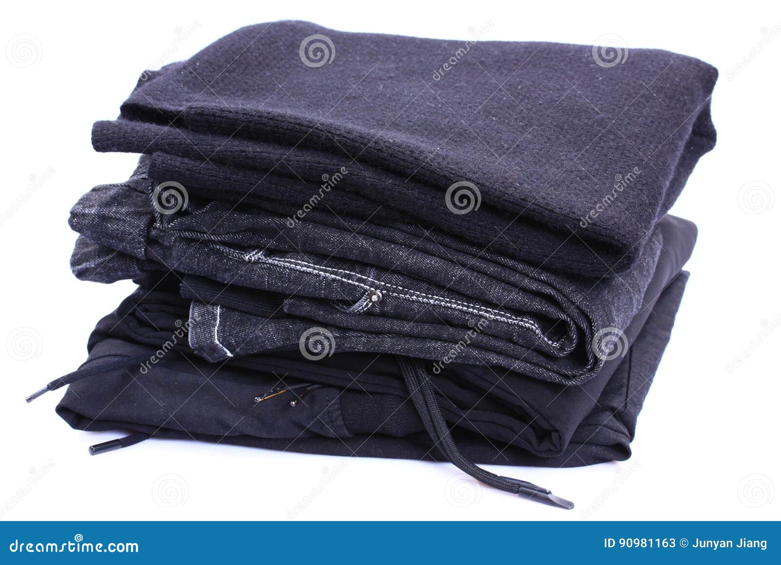 Stack of clothing stock image. Image of denim, background - 90981163