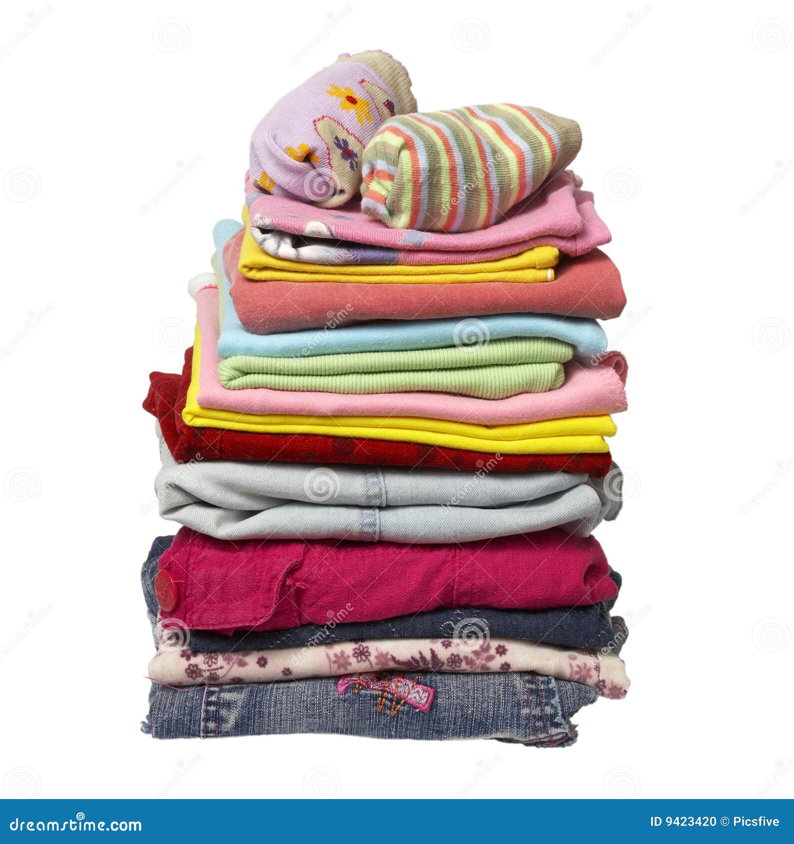 Stack of clothing shirts stock photo. Image of everyday - 9423420