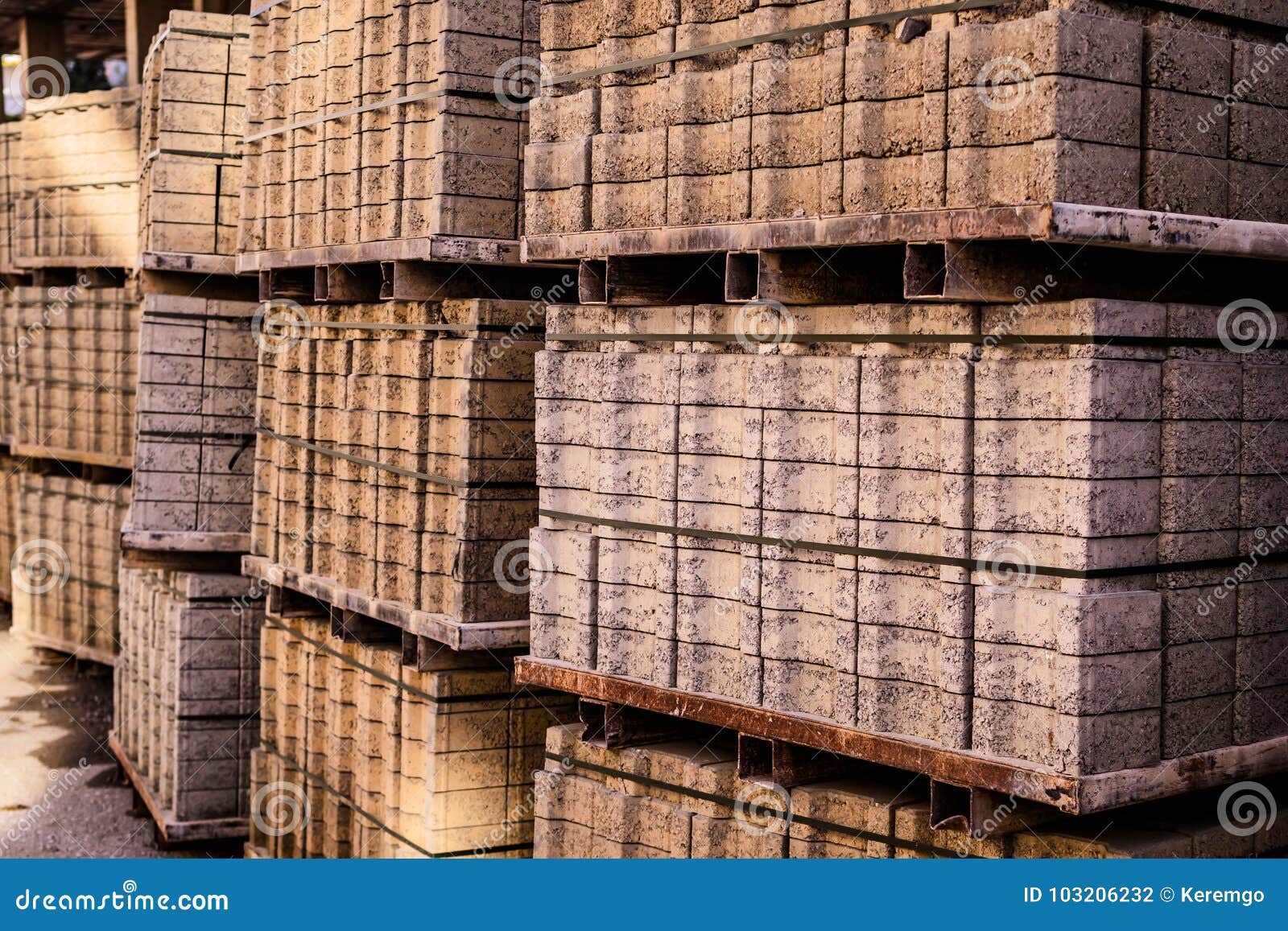 Stack of Cobblestone on Side of Street Stock Photo - Image of stacked ...