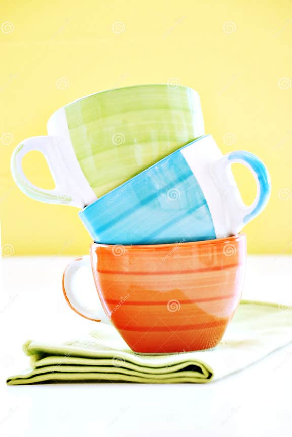 Stack of coffee cups stock photo. Image of empty, ceramic - 6503034