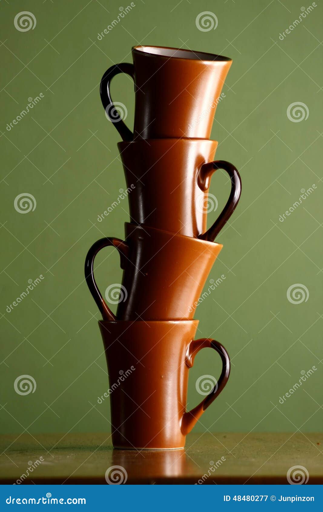 Stack of coffee mugs stock image. Image of pile, china - 48480277