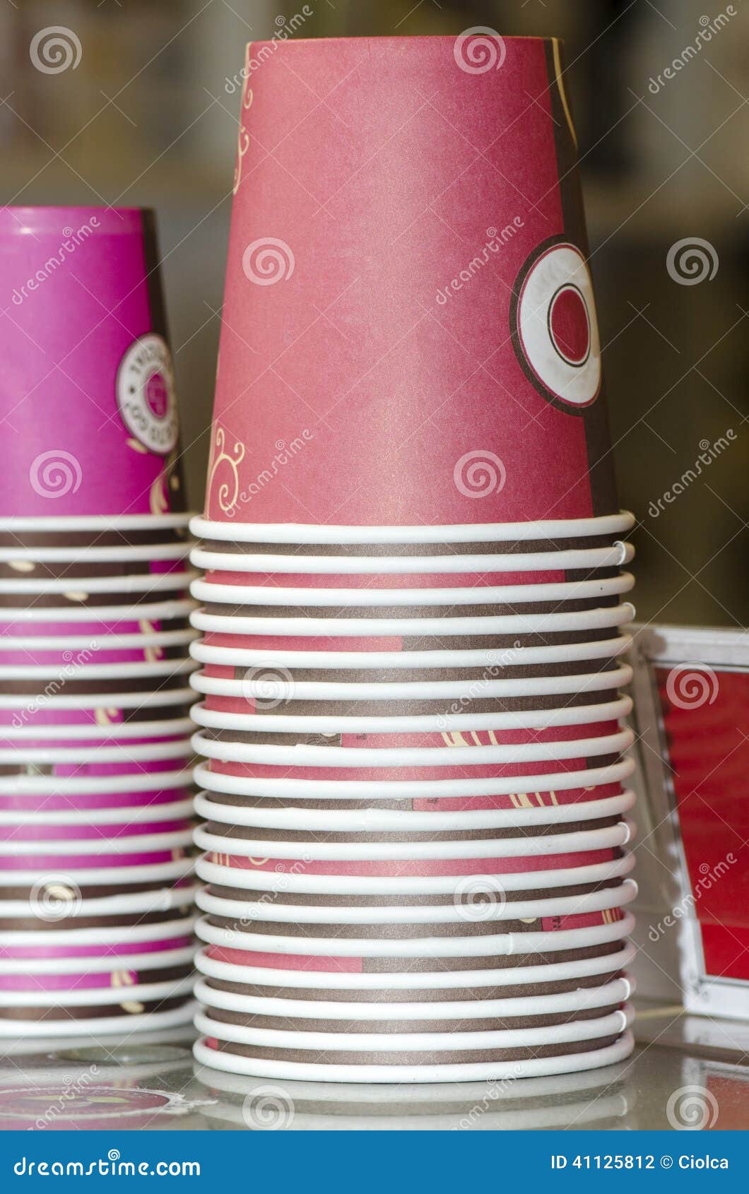 Stack of coffee paper cups stock photo. Image of cups - 41125812