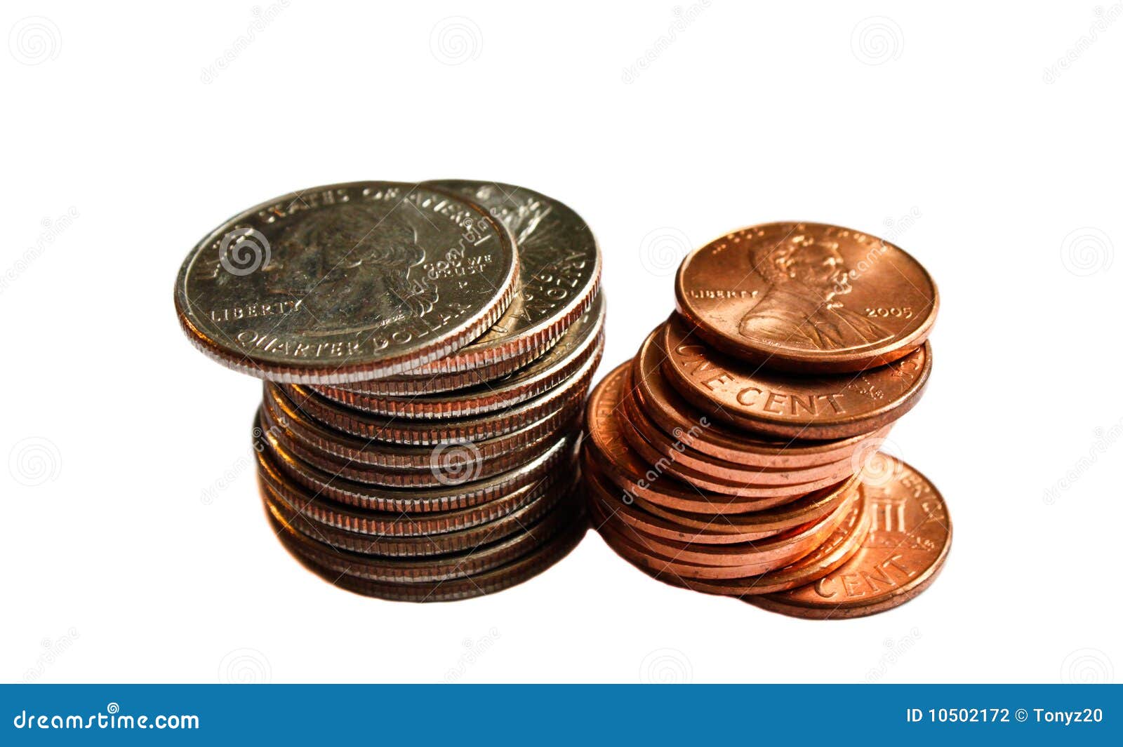 Stack of coins stock photo. Image of color, market, investment - 10502172