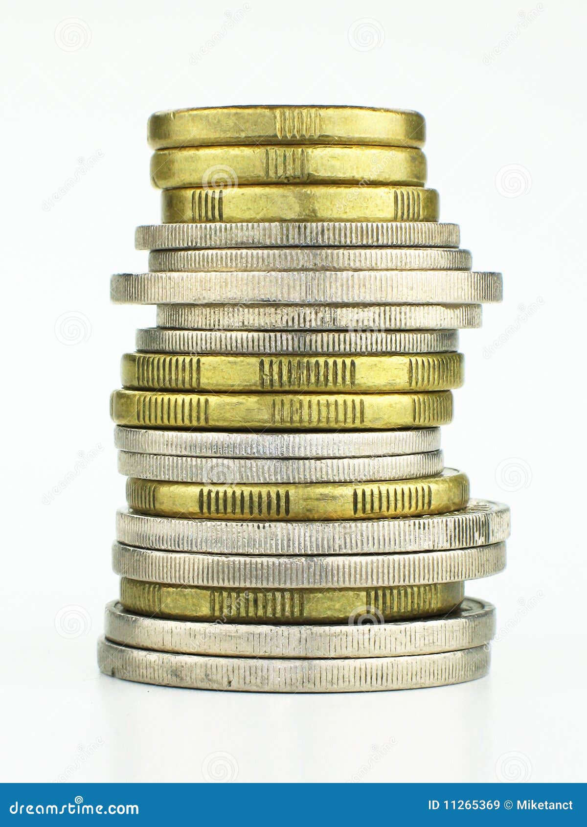 A stack of coins stock image. Image of coins, currency - 11265369
