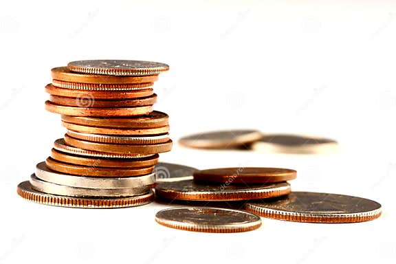 Stack of coins stock photo. Image of cash, cent, credit - 14714088