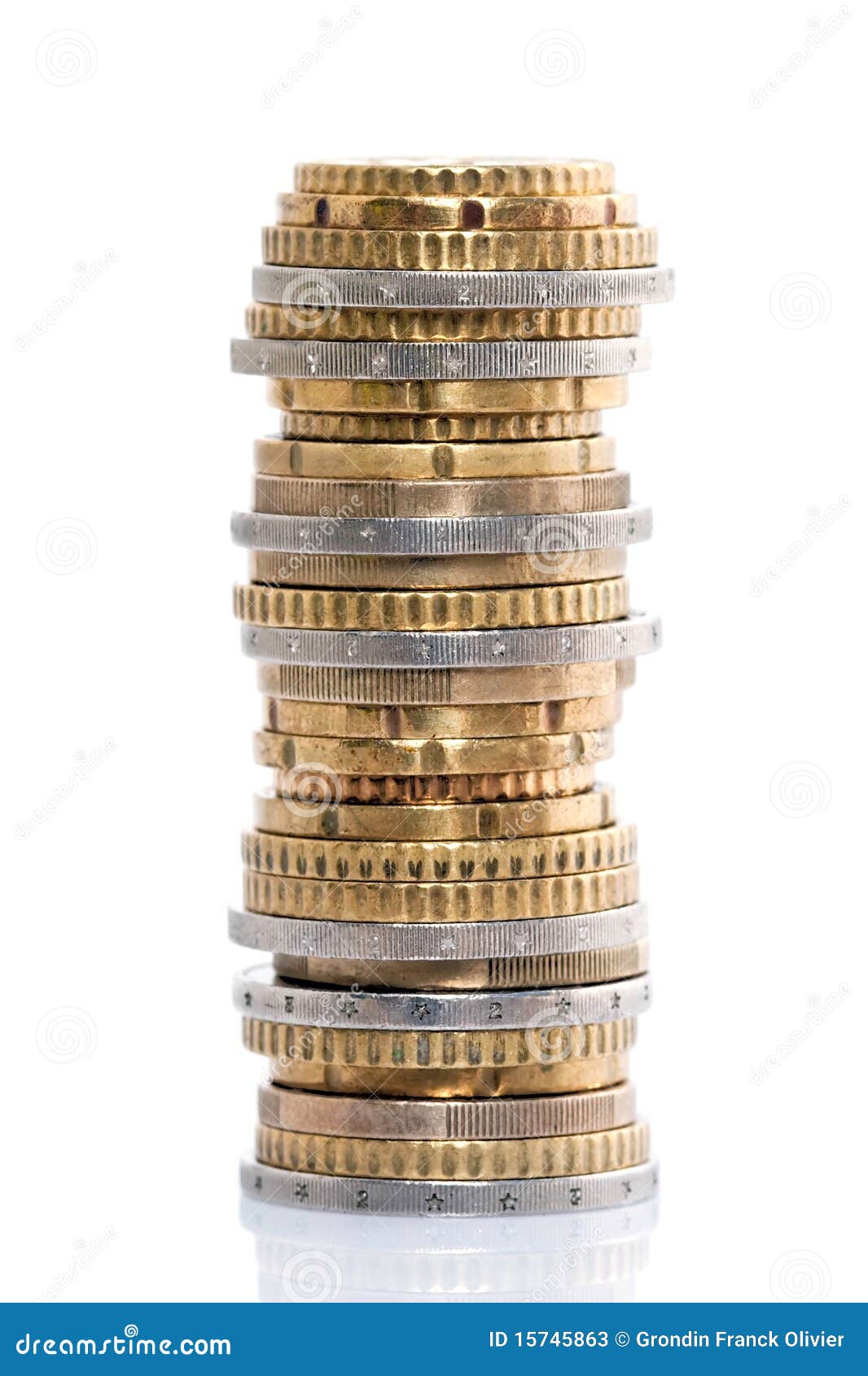 Stack of coins stock image. Image of change, saving, gold - 15745863