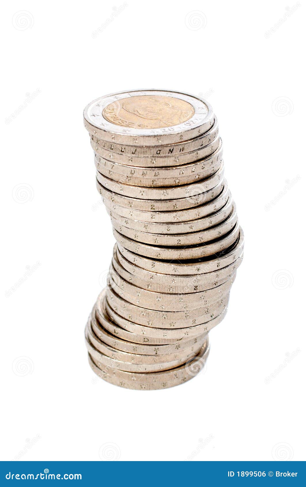 Stack of coins stock photo. Image of economics, euro, business - 1899506