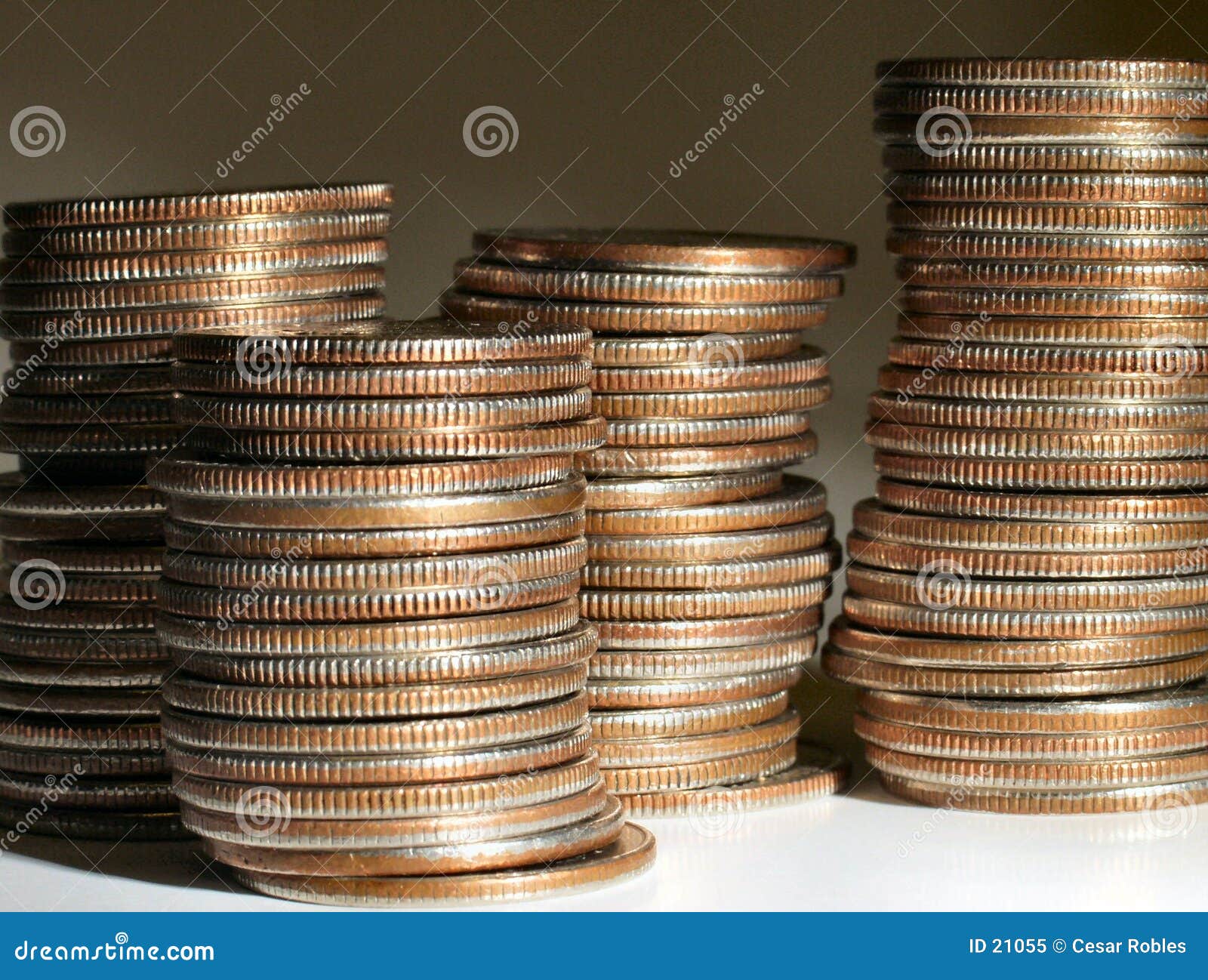 Stack of coins stock image. Image of bling, american, finance - 21055