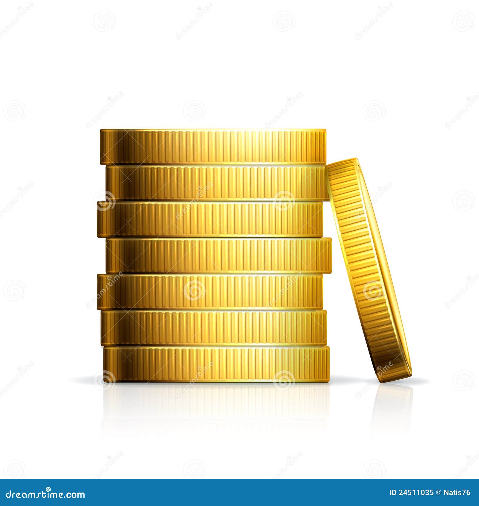 Stack of coins stock vector. Illustration of business - 24511035