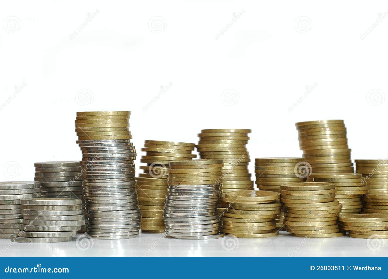 Stack of coins stock image. Image of finance, color, cent - 26003511