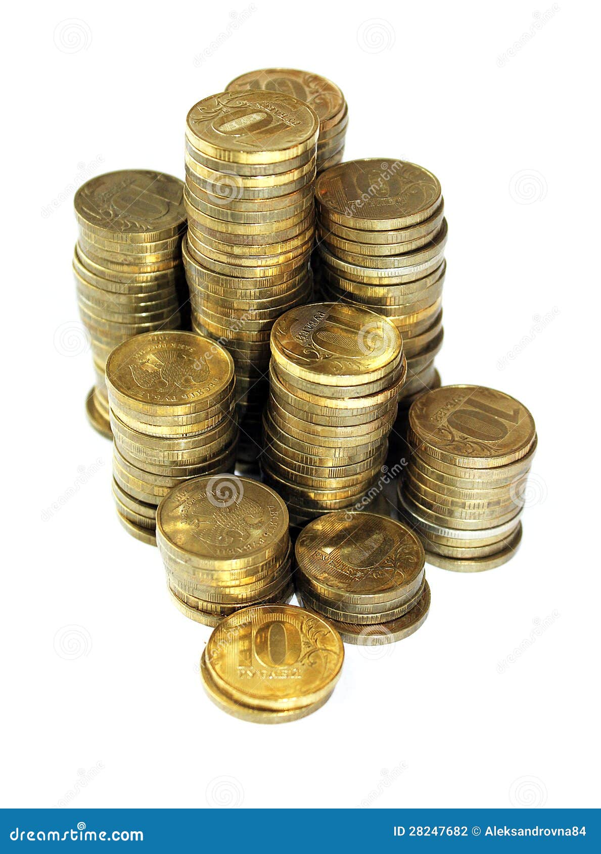 Stack of coins stock photo. Image of isolated, growth - 28247682
