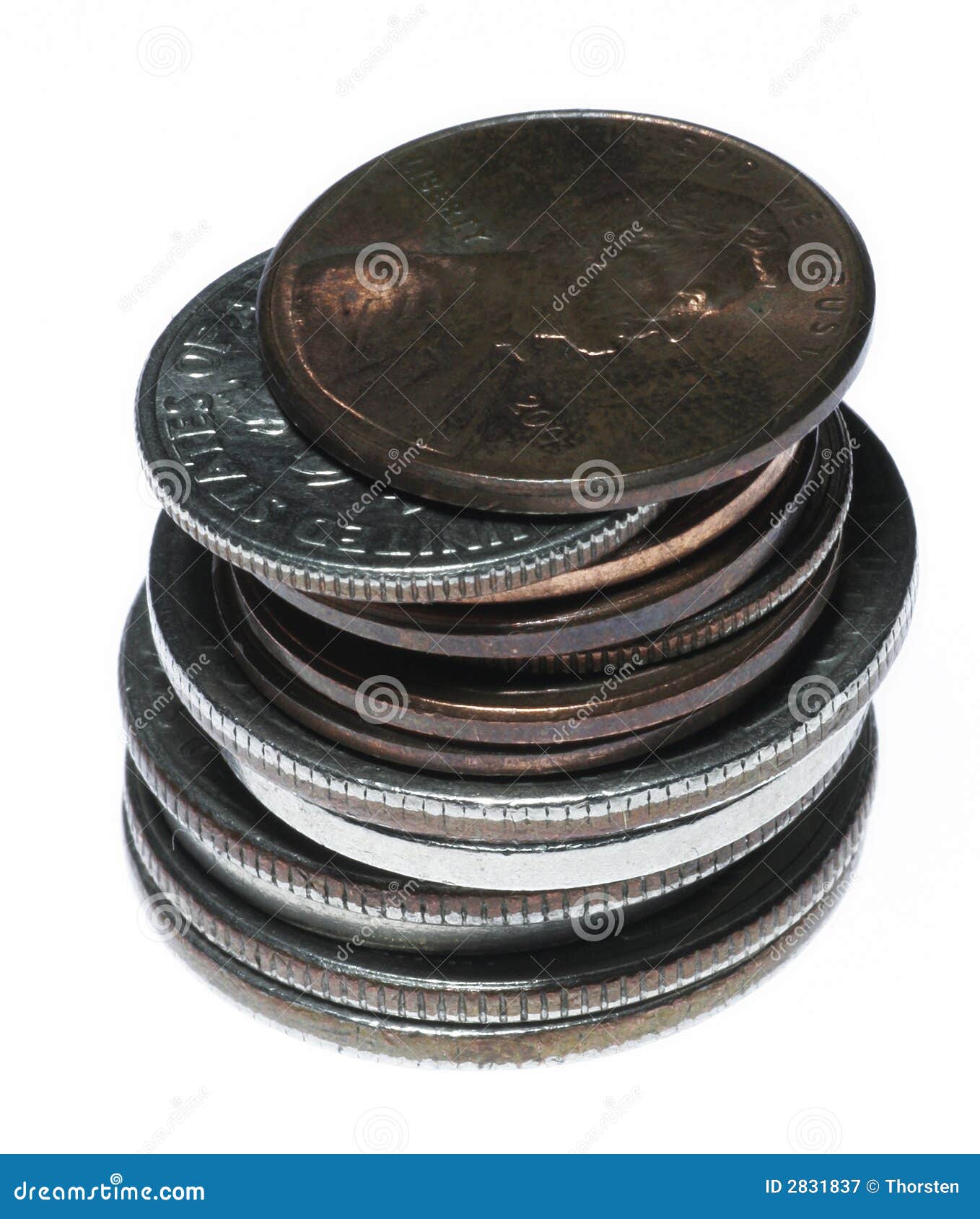 Stack of Coins stock image. Image of column, money, increase - 2831837