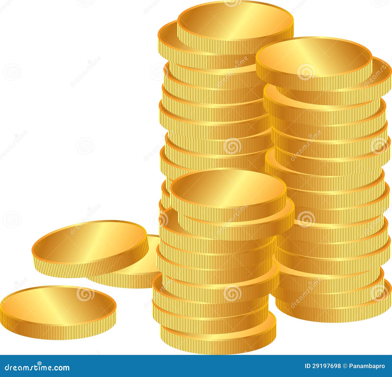Stack of coins stock vector. Illustration of stack, money - 29197698