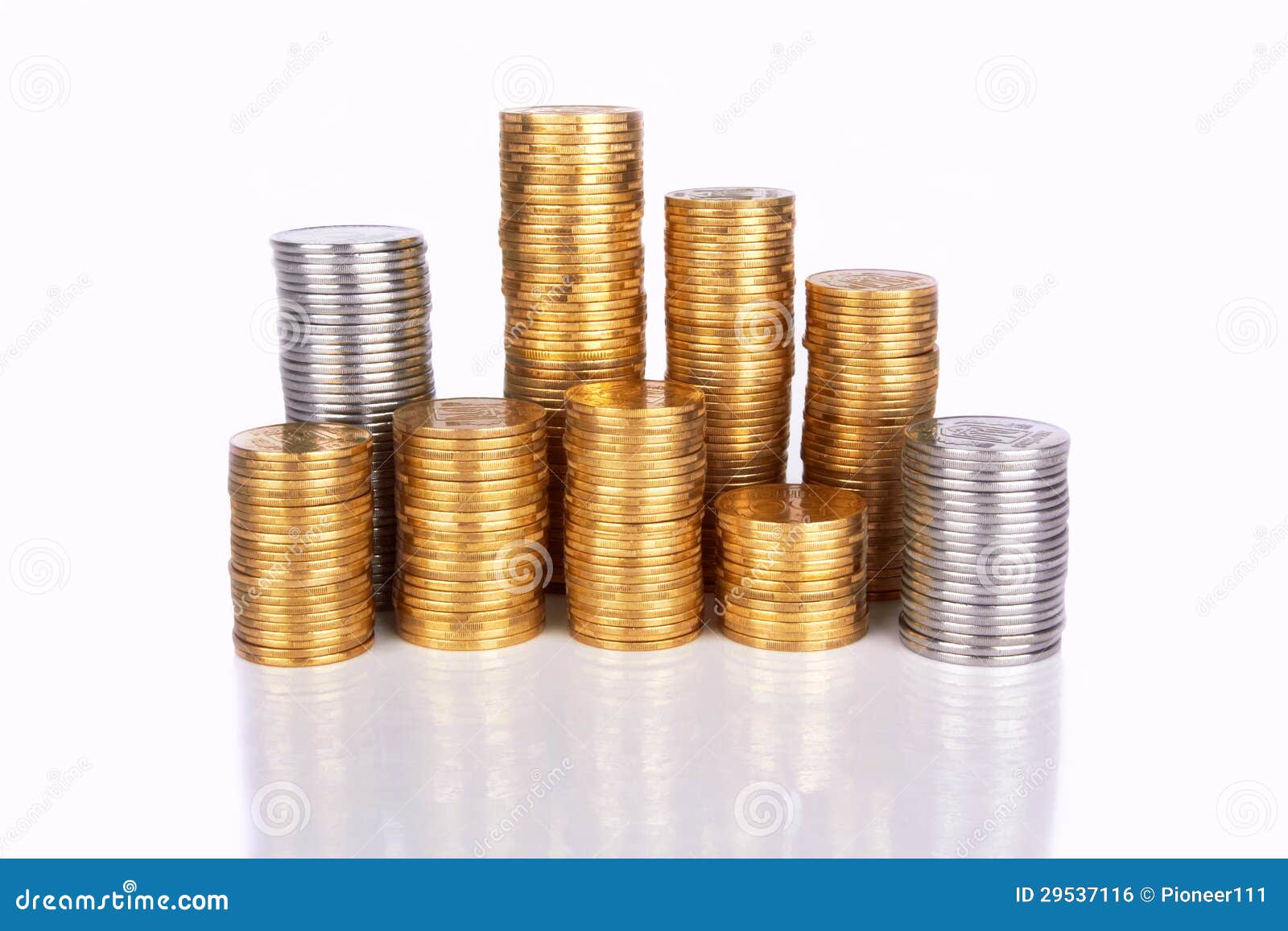 Stack of coins stock photo. Image of debt, growth, market - 29537116