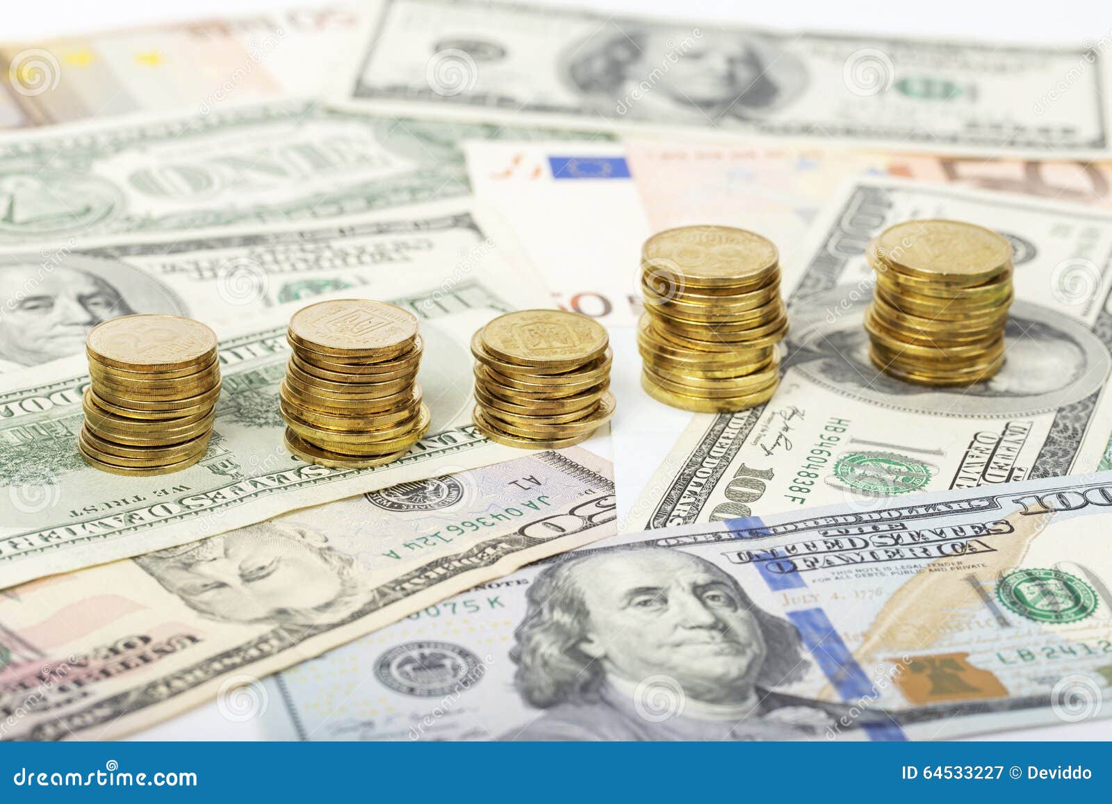Stack of coins stock image. Image of money, treasure - 64533227