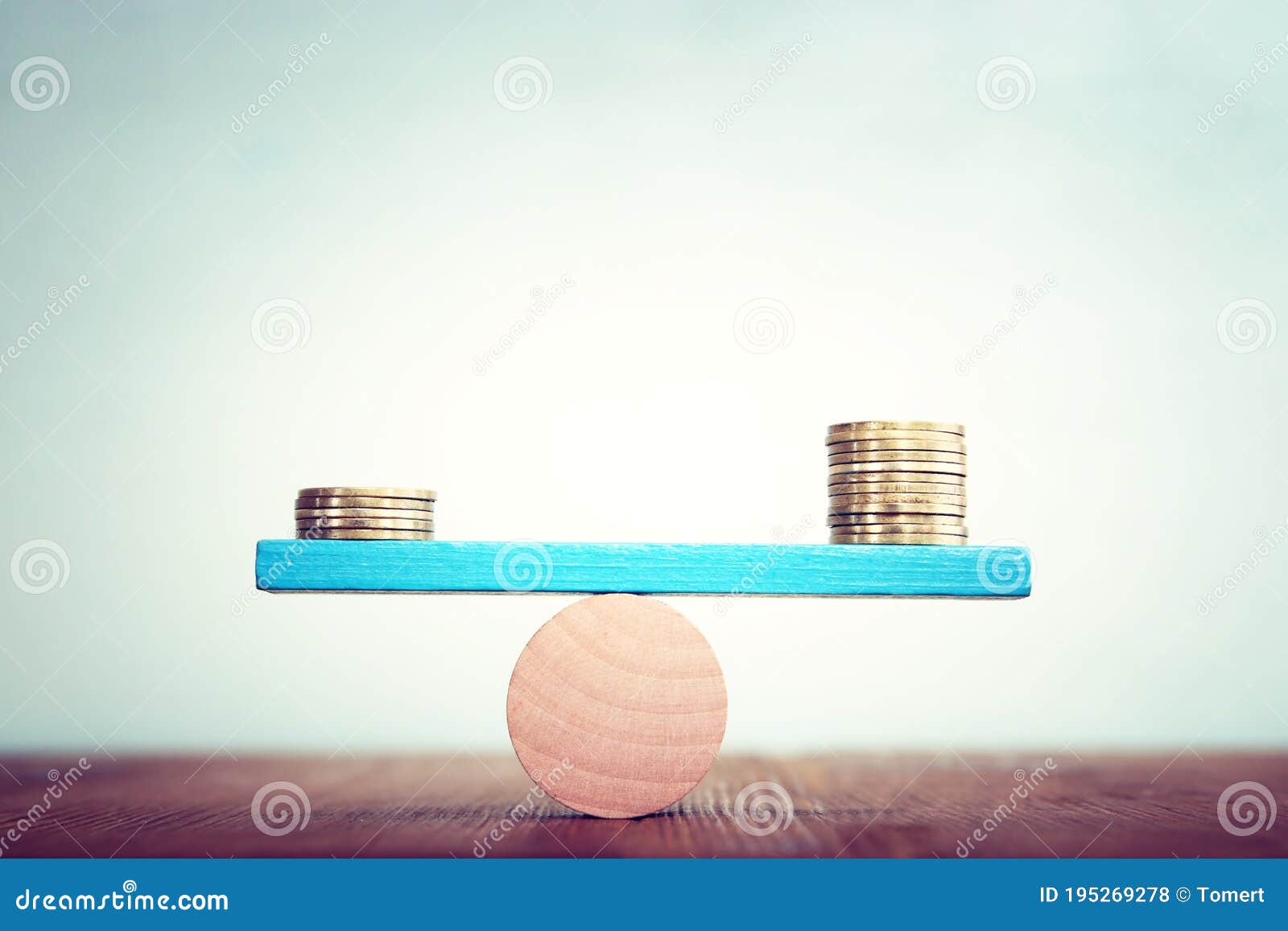 Stack of Coins Balance on Seesaw Stock Photo - Image of grow, interest ...