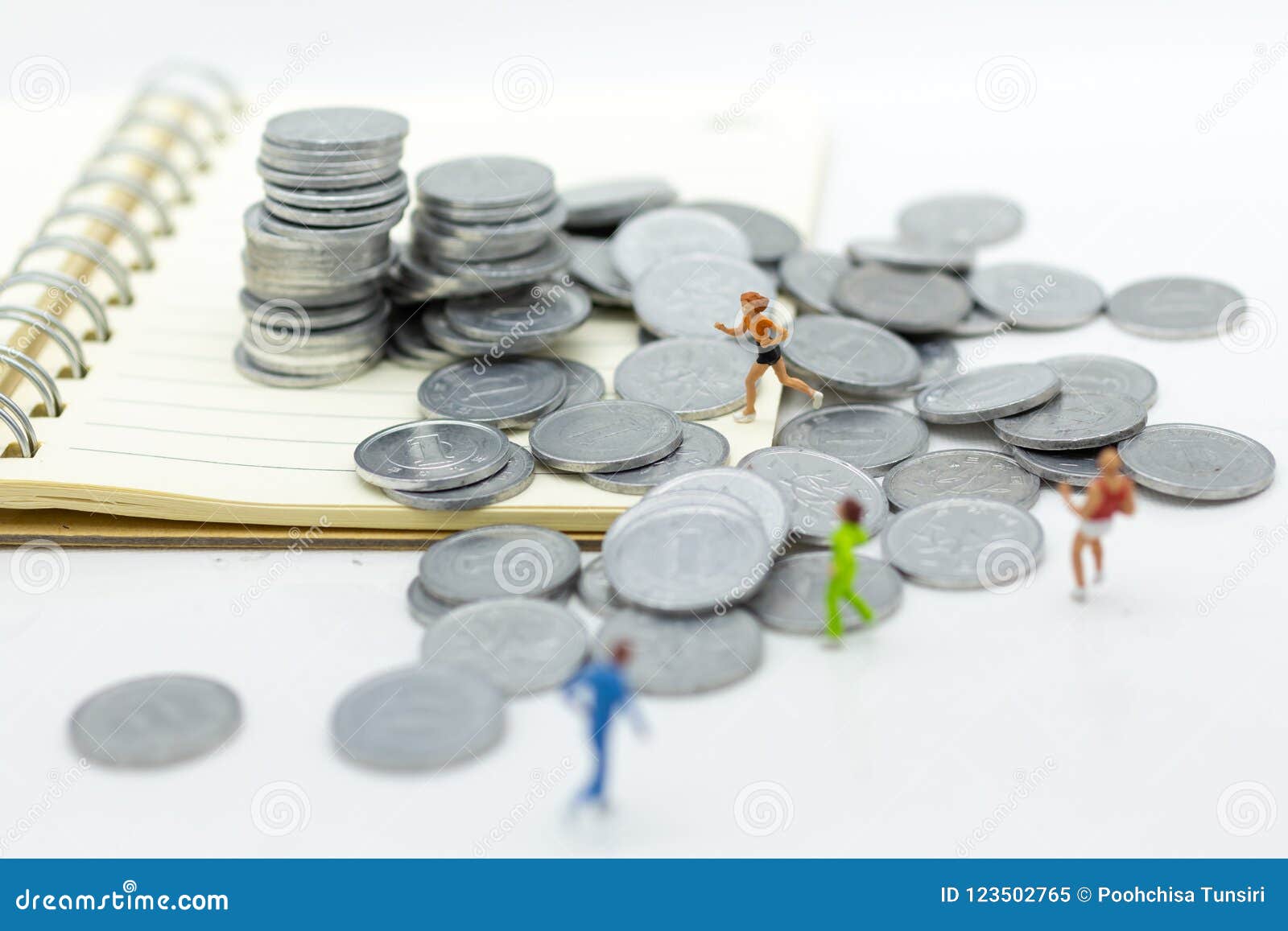 Stack of Coins on Book. Image Use for Investment, Benefit of Business ...
