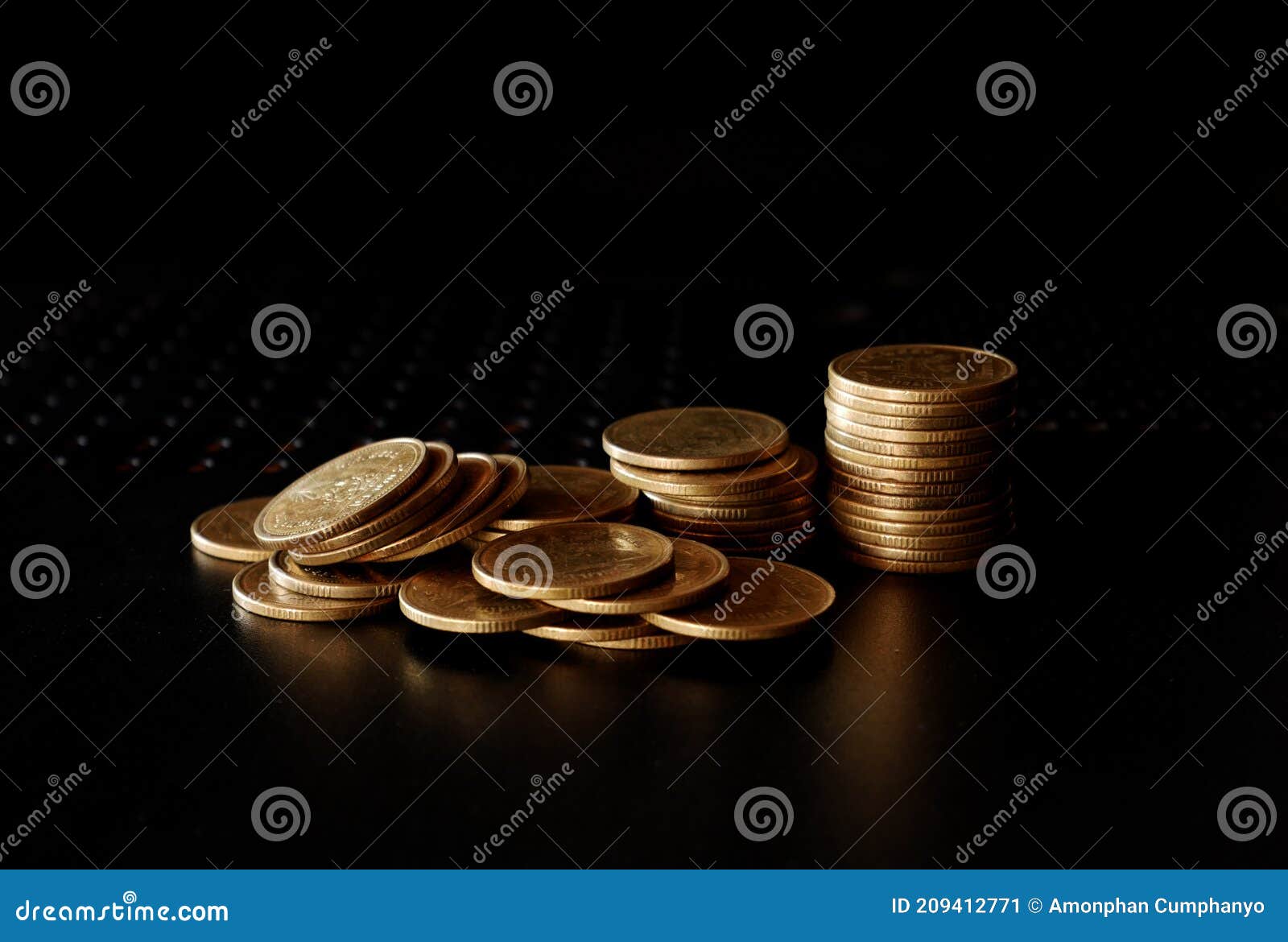 Stack Coins Business Money for Background Stock Image - Image of earn ...