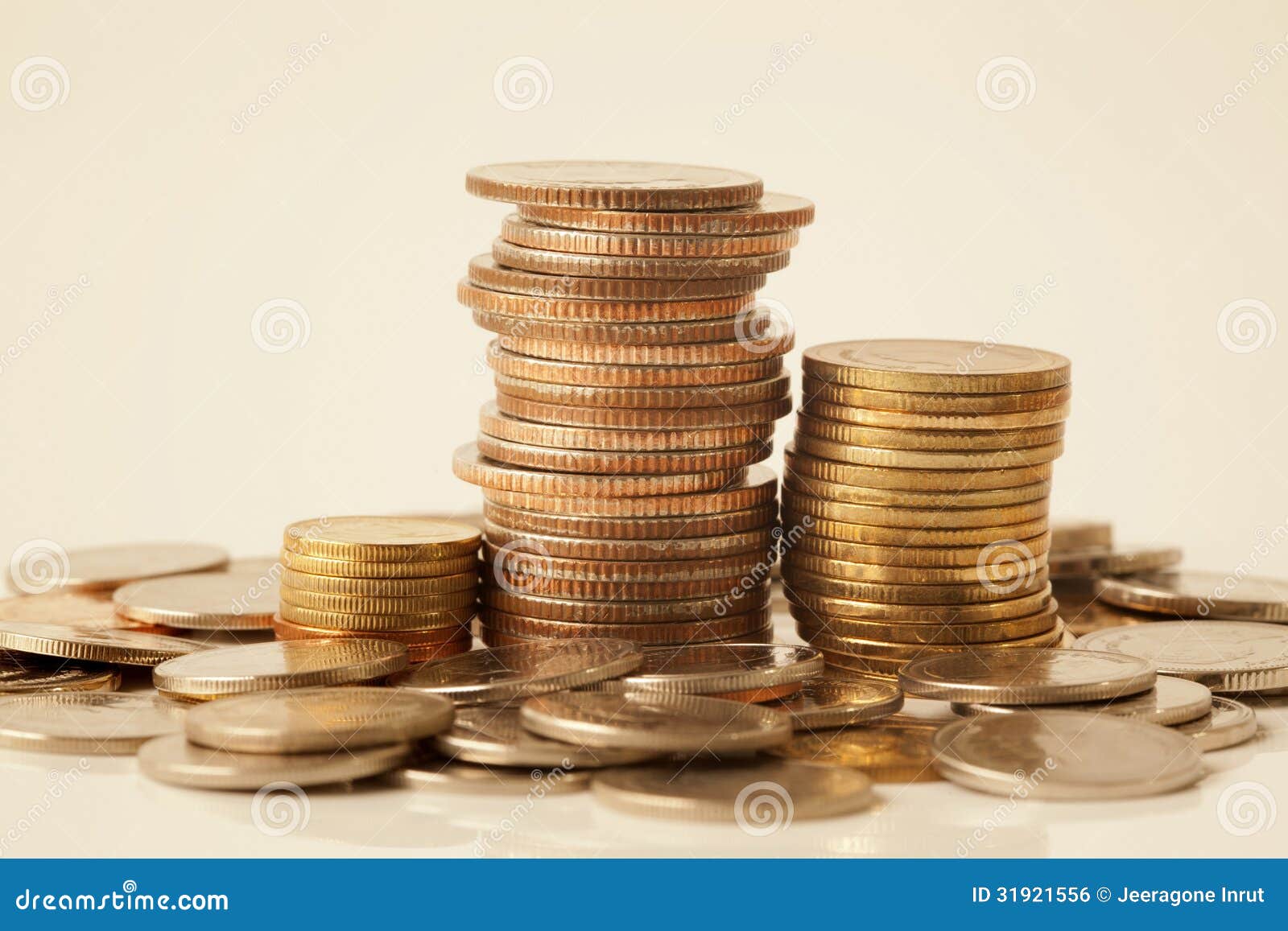 Stack of Coins stock photo. Image of coin, financial - 31921556