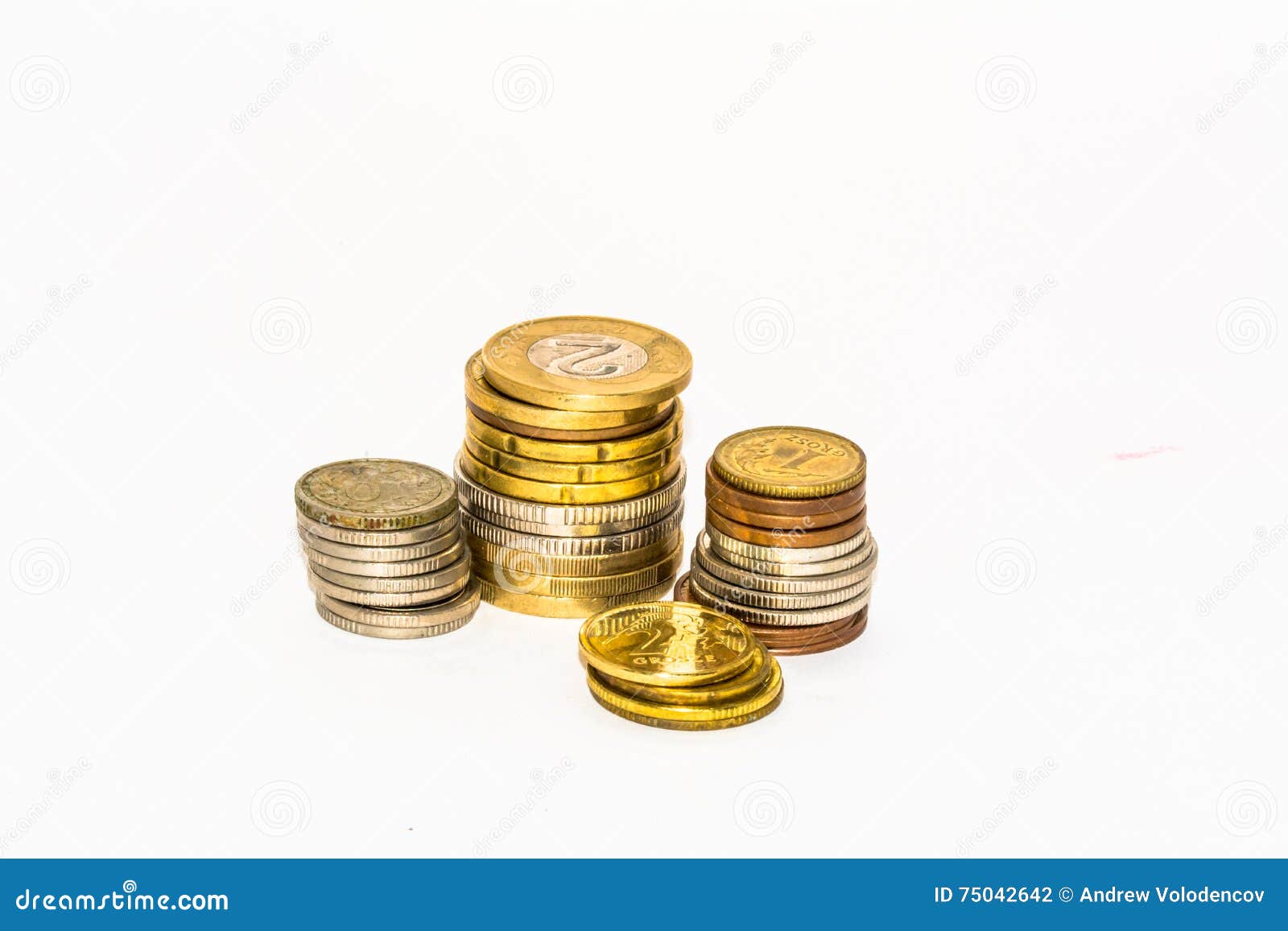 Stack of Coins of the Countries of the European Union Macro Stock Photo ...